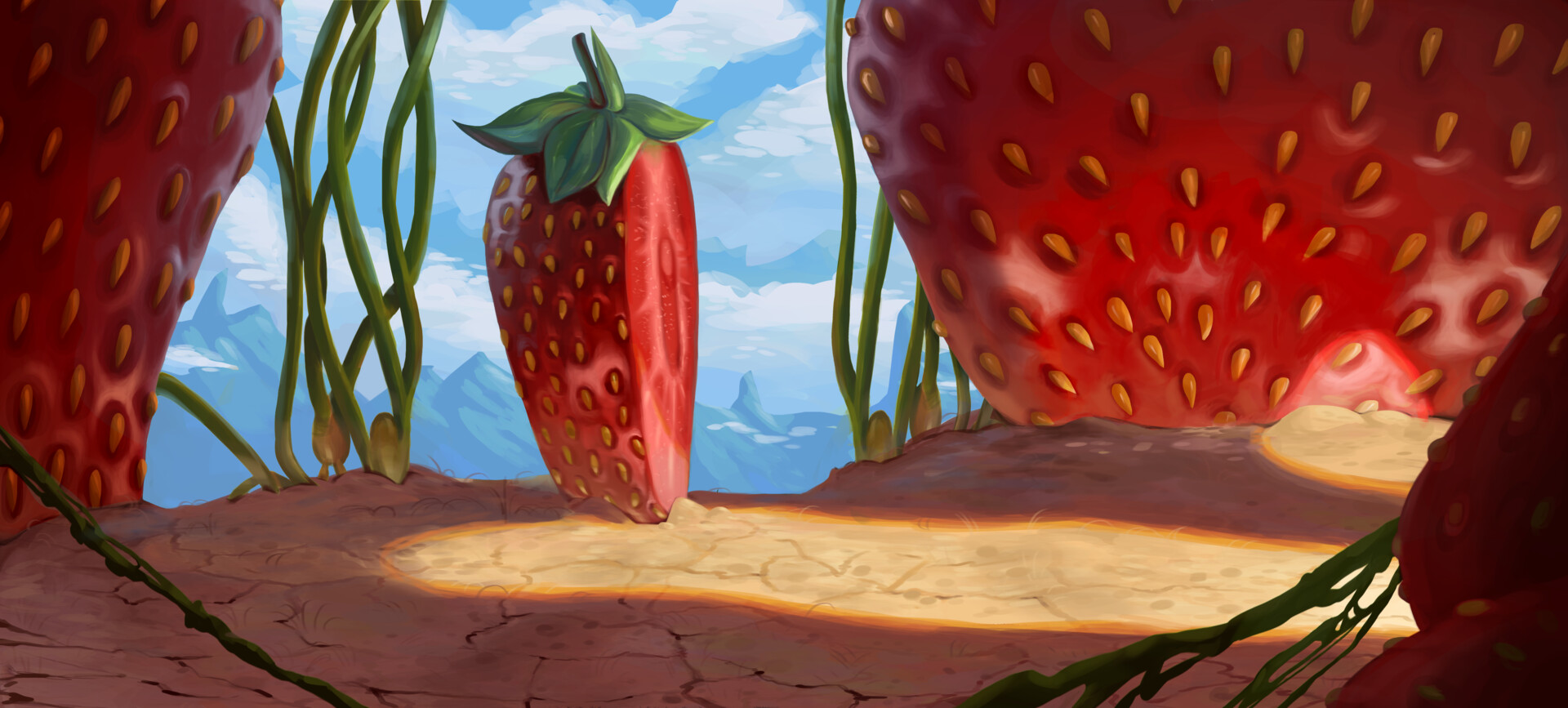 ArtStation - Strawberry landscape