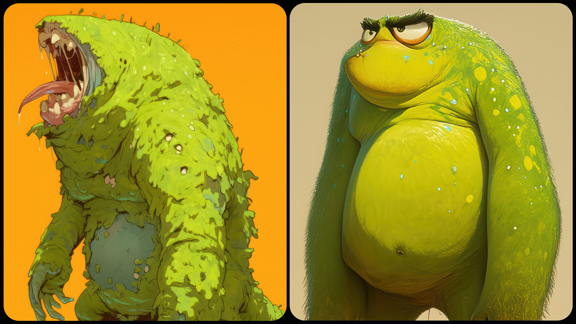 Ferial Studio - 🔹240 Swamp Monster - Cartoon Character Reference Image ...