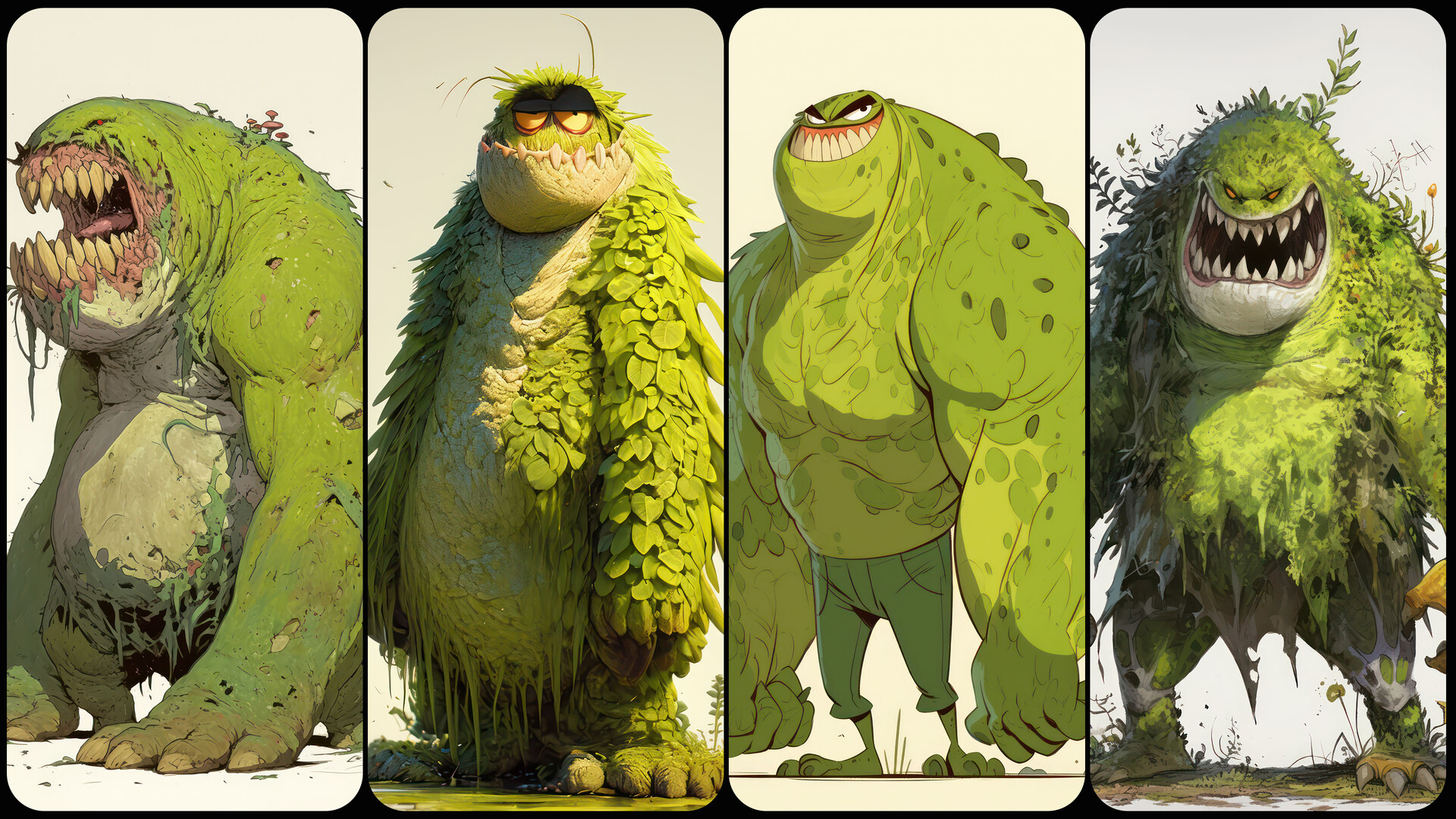 Ferial Studio - 🔹240 Swamp Monster - Cartoon Character Reference Image ...