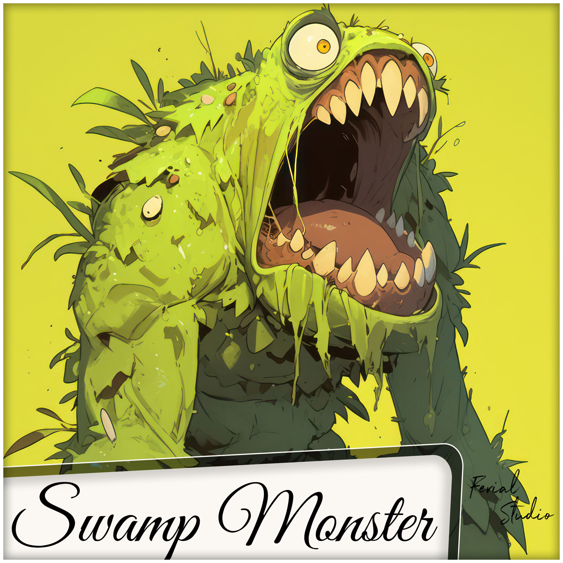 ArtStation - 🔹240 Swamp Monster - Cartoon Character Reference Image ...