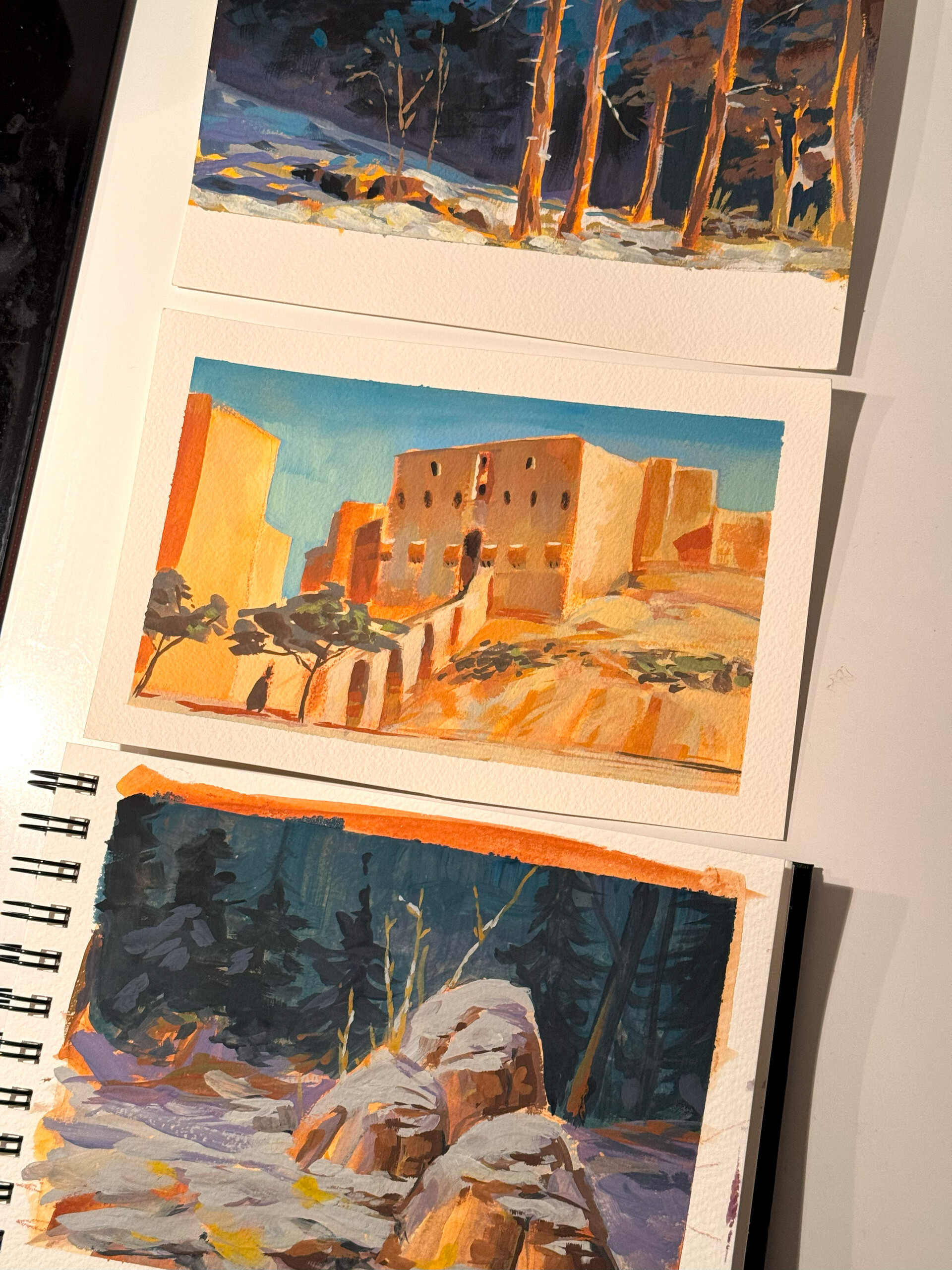 Minea Juntura - Guache paintings January