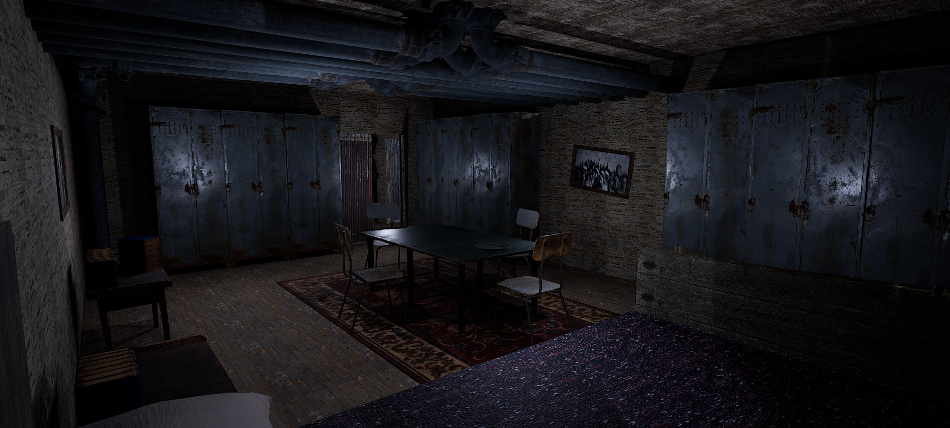 ArtStation - Rusty Dark Horror Basement Floor 3 Room Project