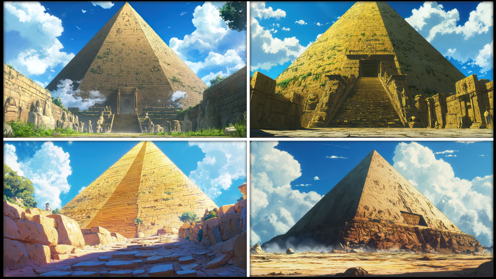 Ferial Concept - 🔹200 Egyption Pyramids - Anime Concept Reference Image ...