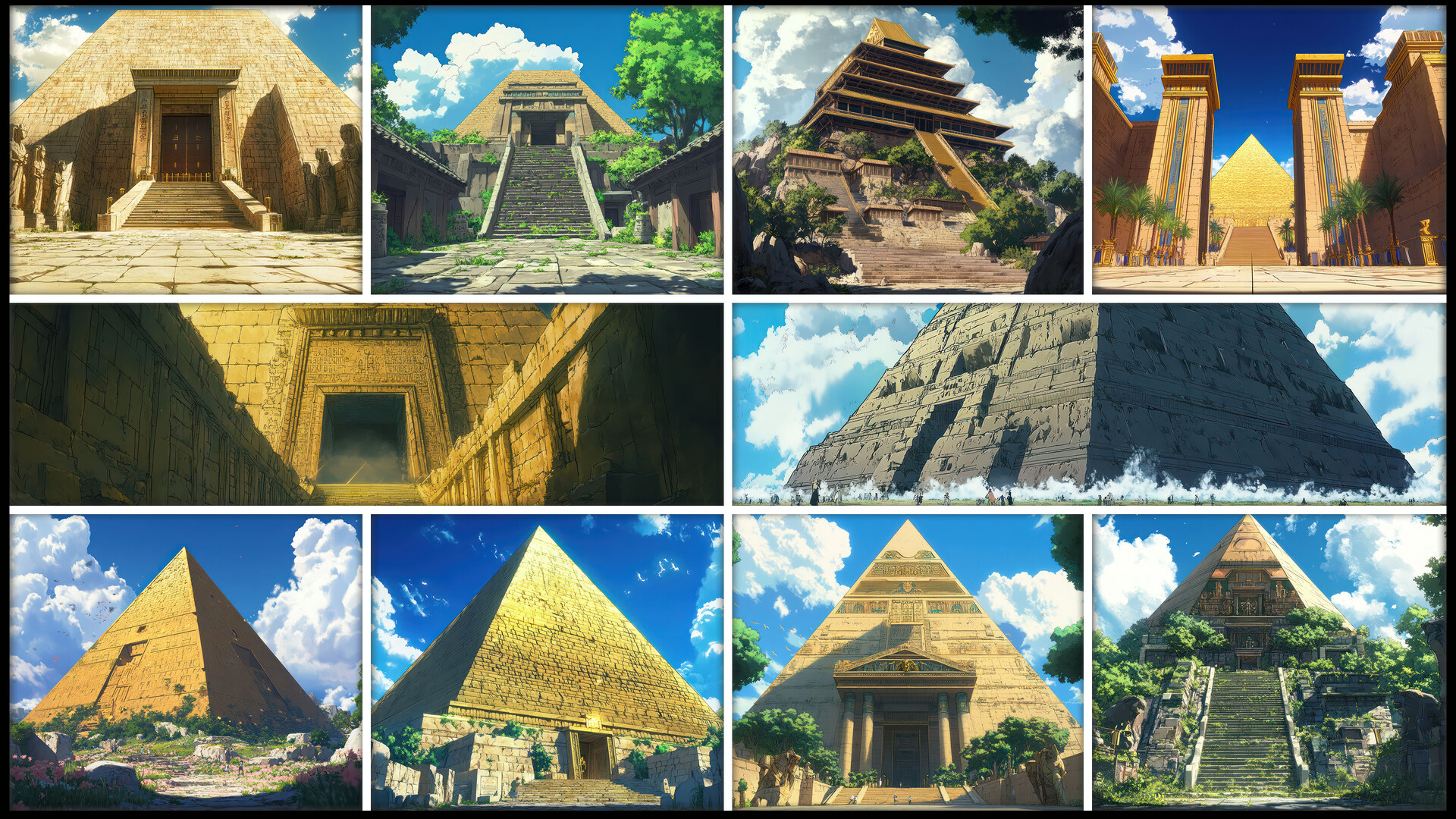 Ferial Concept - 🔹200 Egyption Pyramids - Anime Concept Reference Image ...