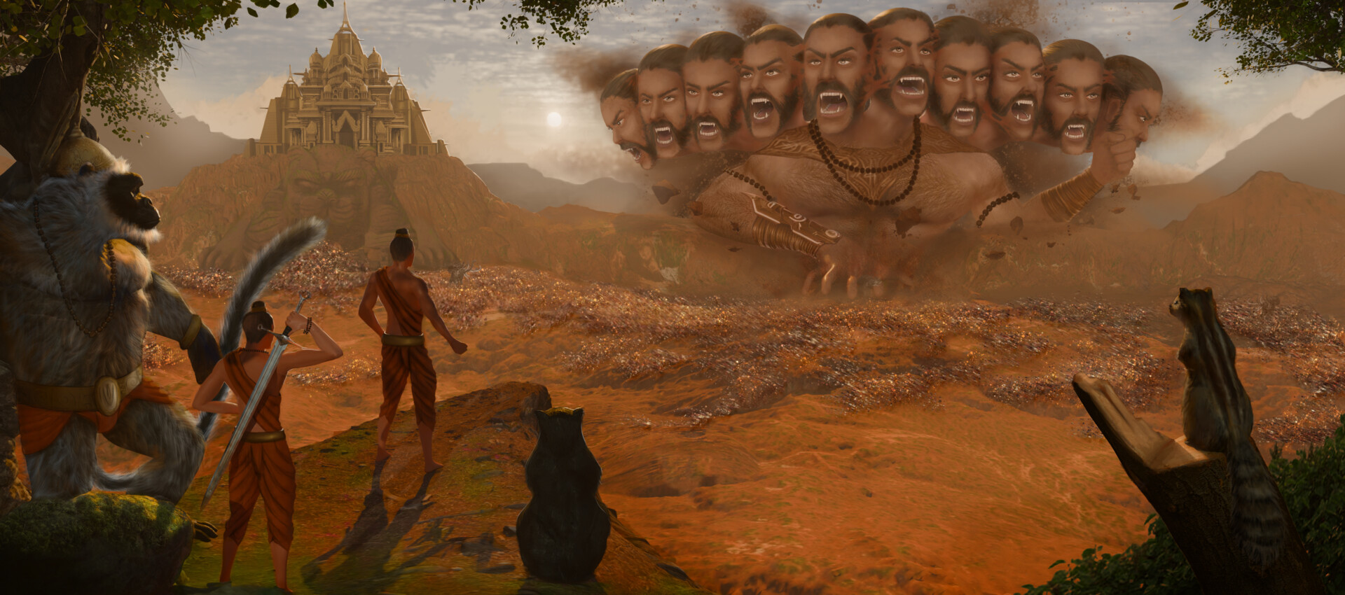 Sebin Siby - Ramayana a keyframe Concept Art