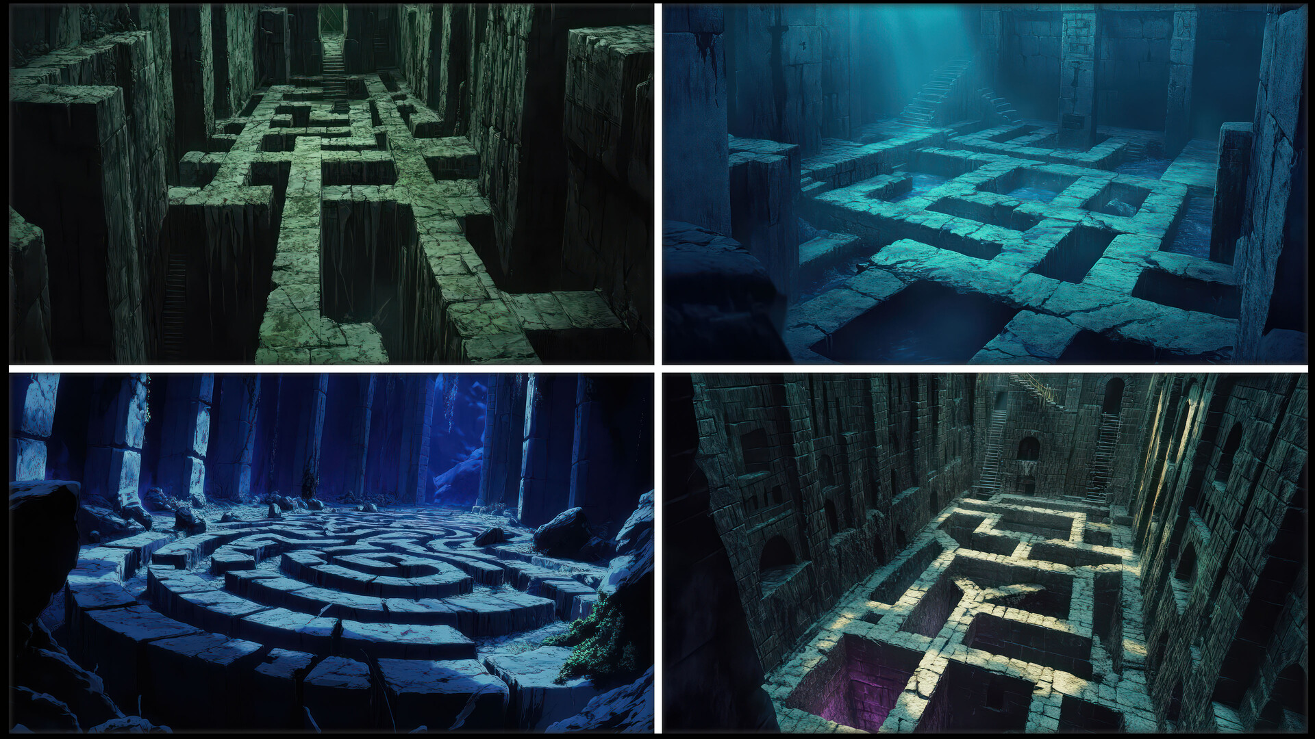 Ferial Concept - 🔹220 Underworld Maze - Anime Concept Reference Image ...