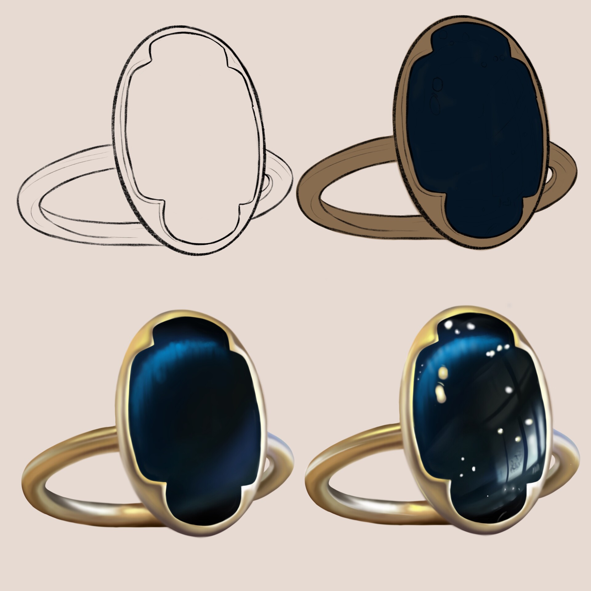 ArtStation - Ring step by step