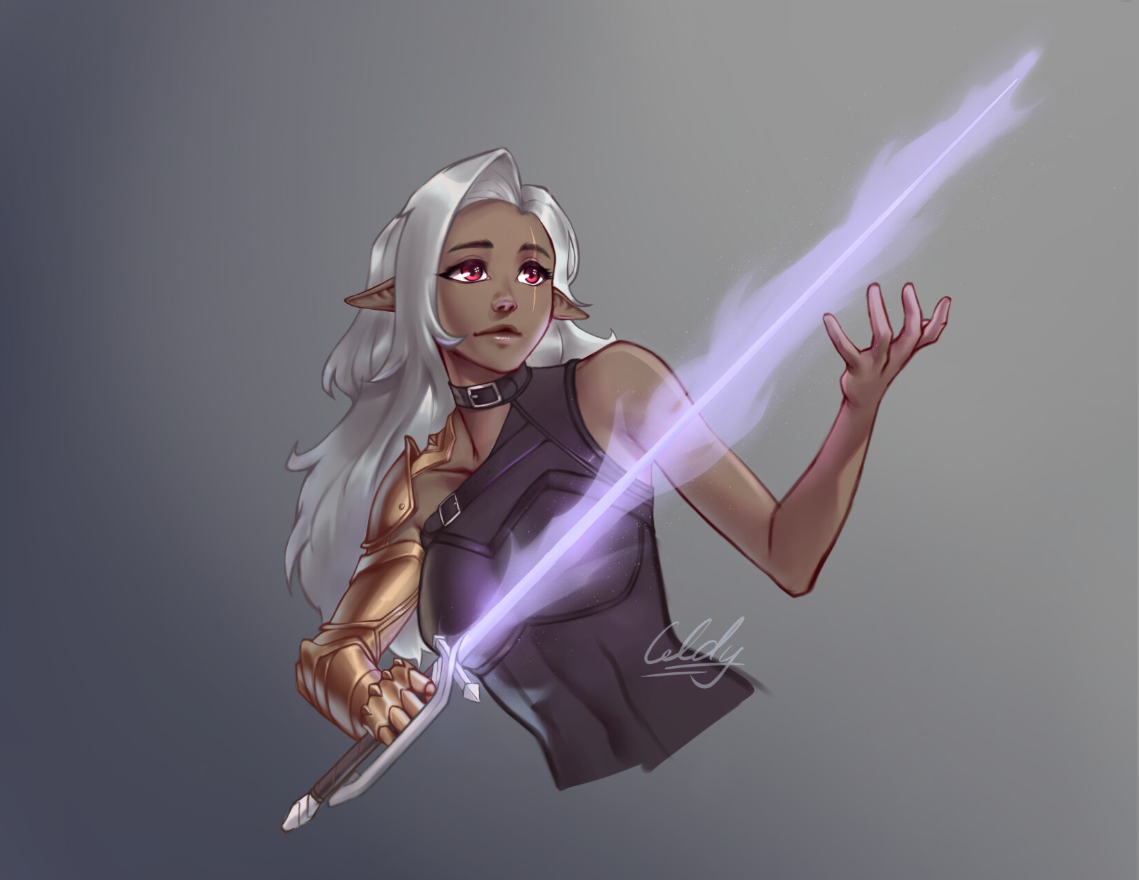 ArtStation - vissi elf magus from pathfinder DND art