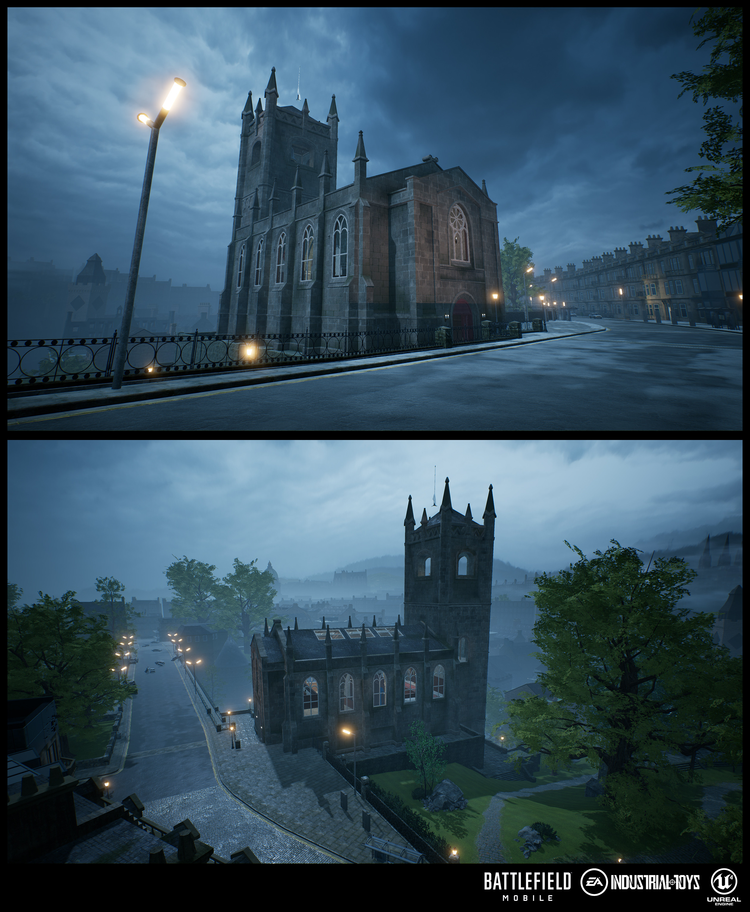 Art of Matthew Wood - BFM Edinburgh Map, Church, Modular Tenement Buildings