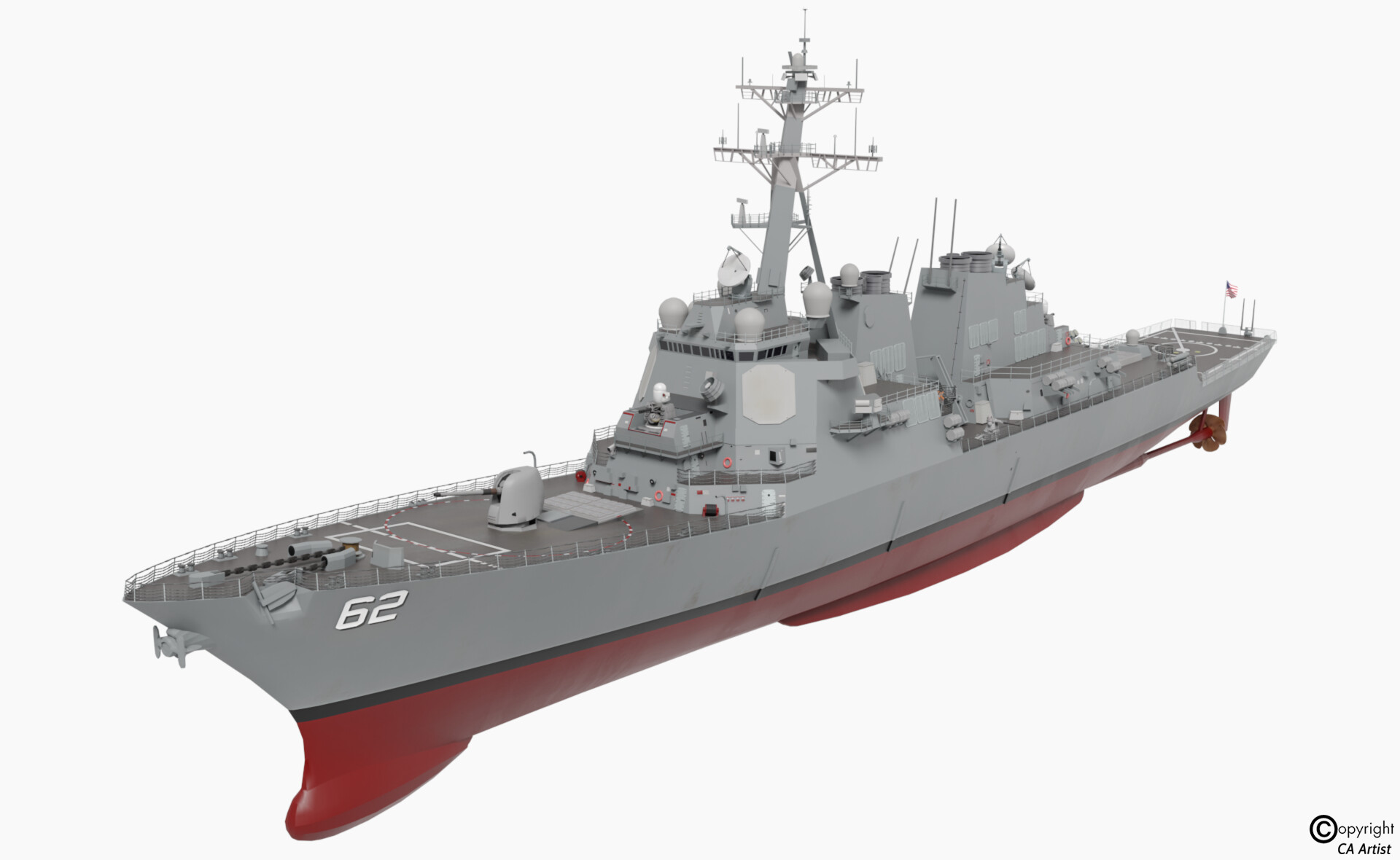 Claudio Achermann - USS Fitzgerald - Naval Study