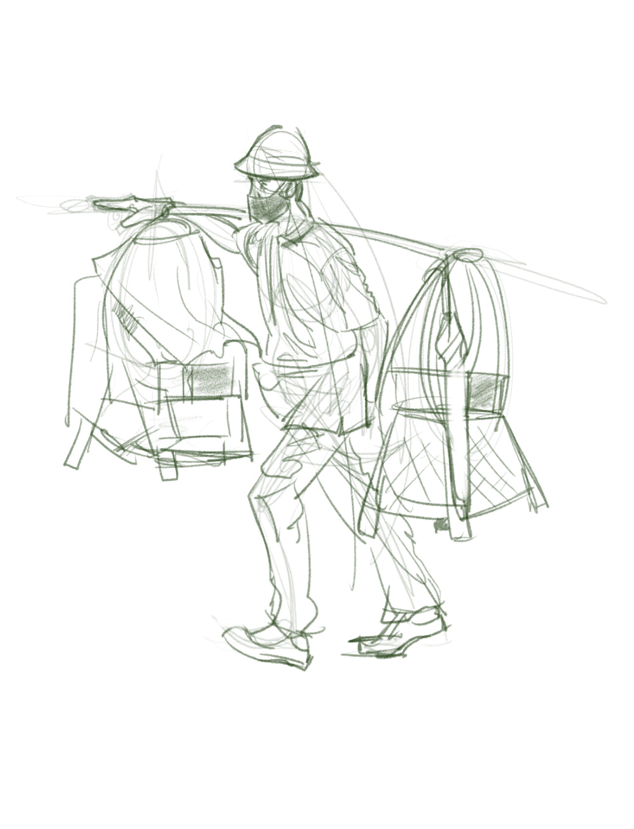ArtStation - Working Man Sketch 2-1-25