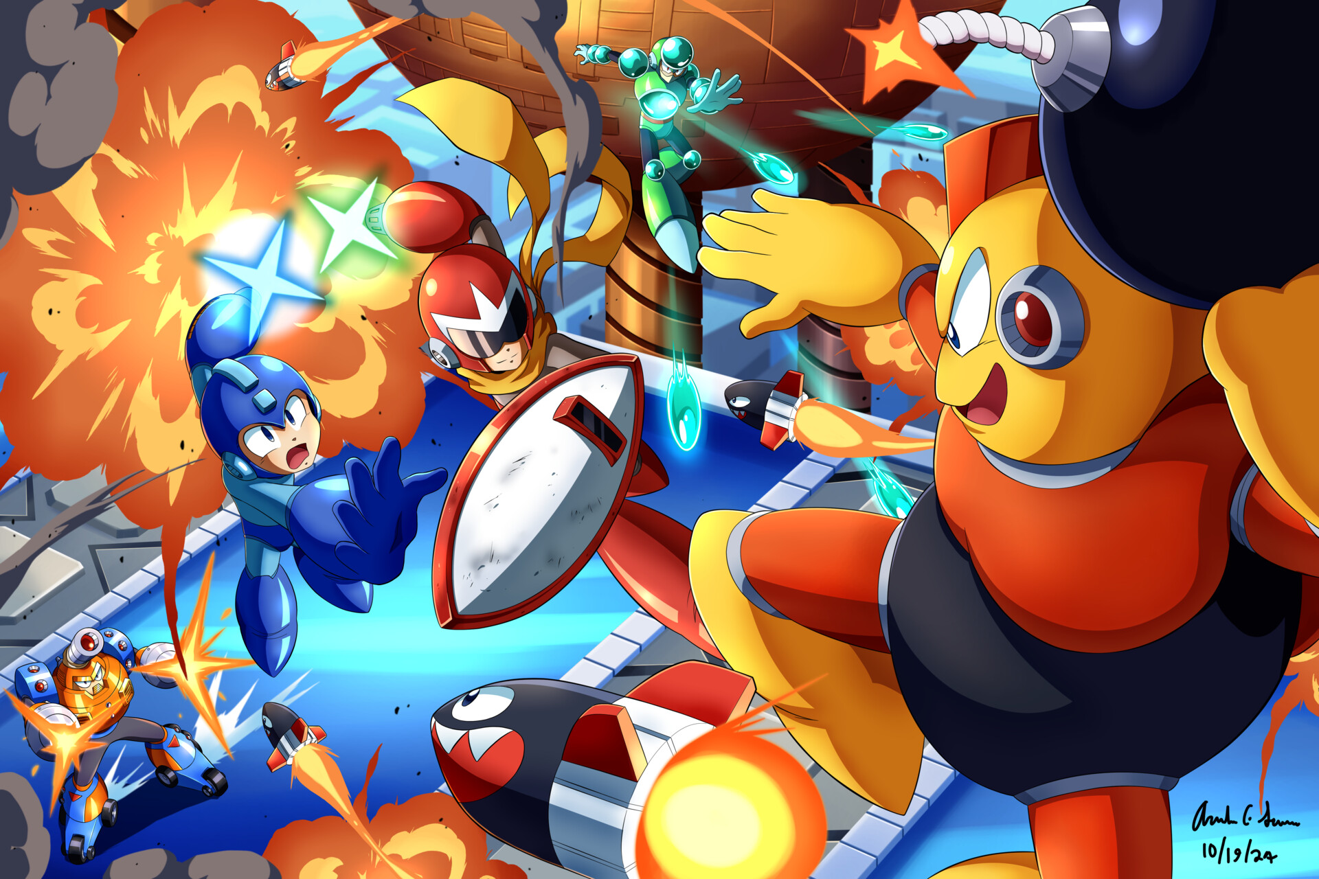 ArtStation - Mega Man Arena Ver 4.0 Art