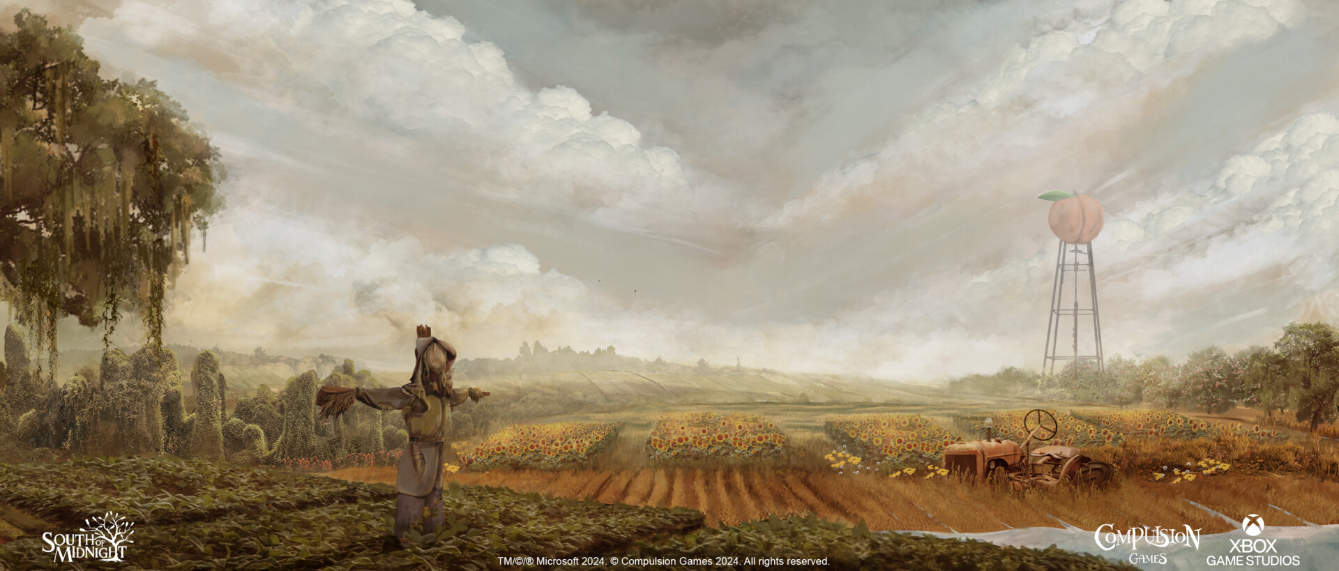 Lucy Zini - South of Midnight - Flooded Countryside Concept Art