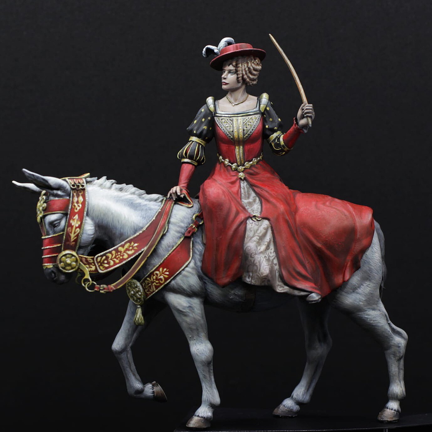 ArtStation - La Dama in rosso - The Lady in red