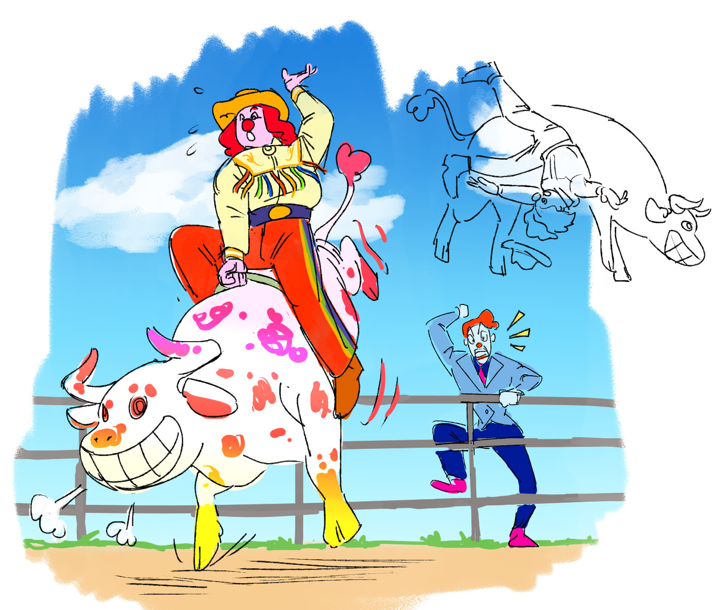 ArtStation - Bucking bulls