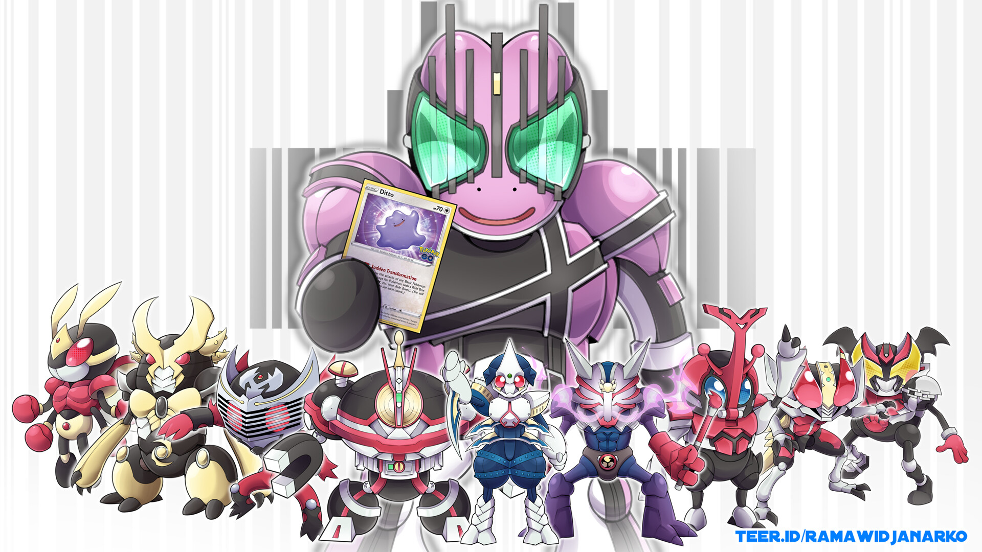 ArtStation - Poke Rider! Heisei Part 1 (Pokemon X Kamen Rider)