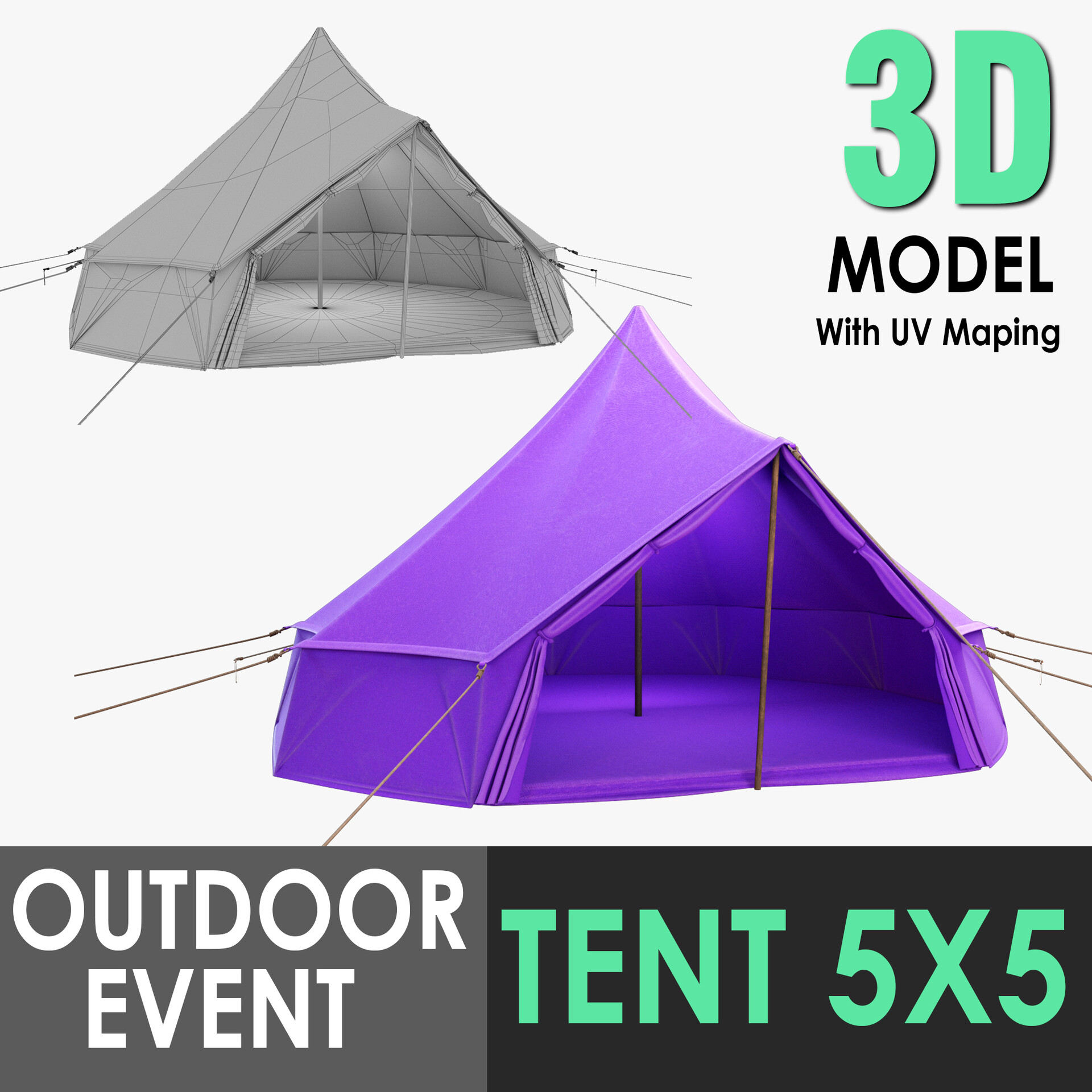 ArtStation - Outdoor Event Round Tent 5x5