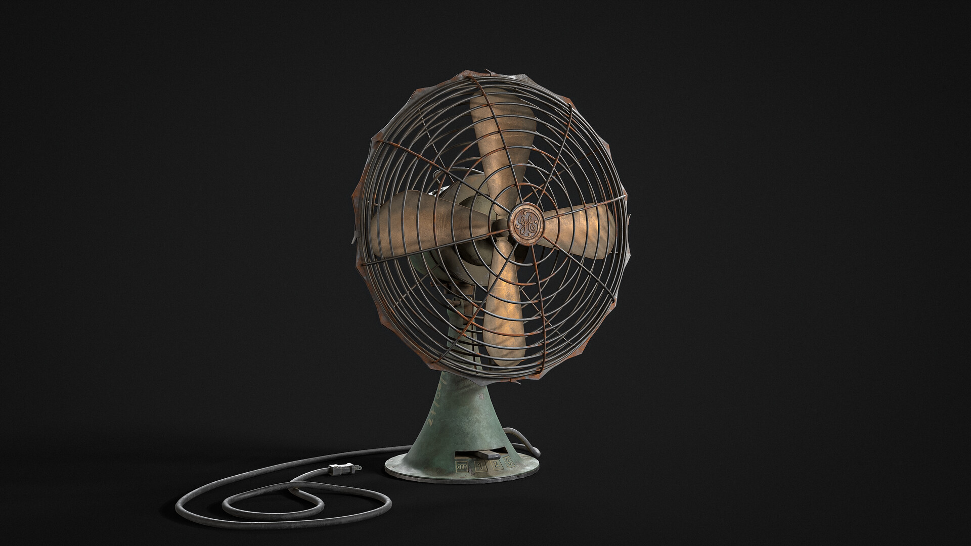 ArtStation - Old Rusty Table Fan