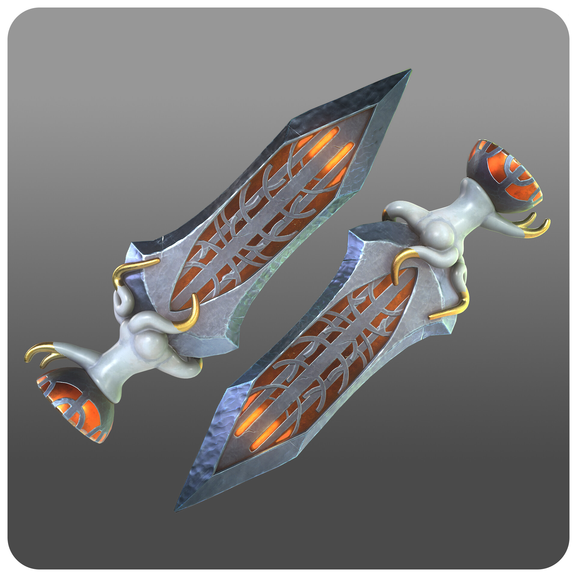 ArtStation - Infernal Ritual Blade - stylized prop