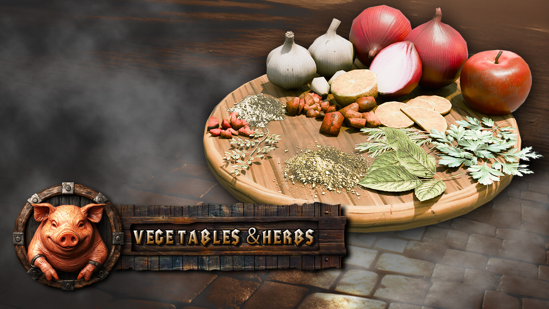3D Tudor - Stylized Medieval Food Pack