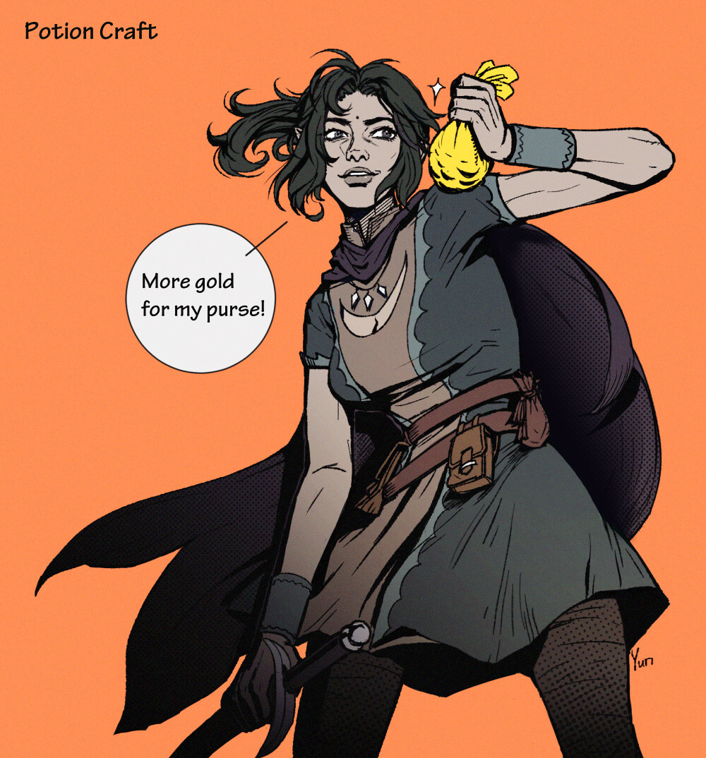 ArtStation - [Fan art]Potion craft - Dark elf merchant