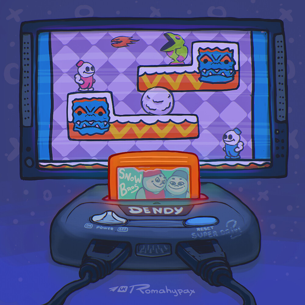 ArtStation - Snow Bros (Nes) Dendy - fanart