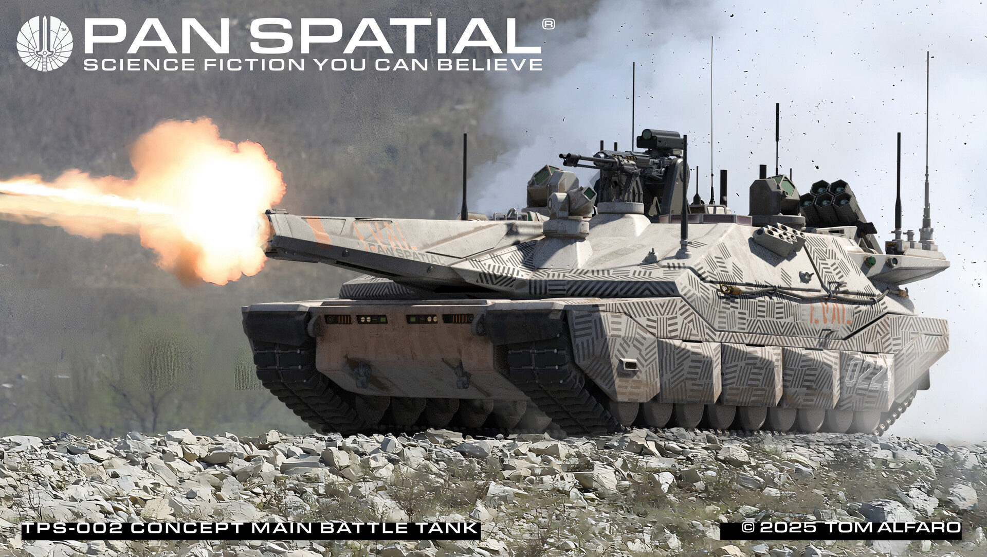 PAN SPATIAL Aerospace Concept Design - TPS-002 Concept Main Battle Tank