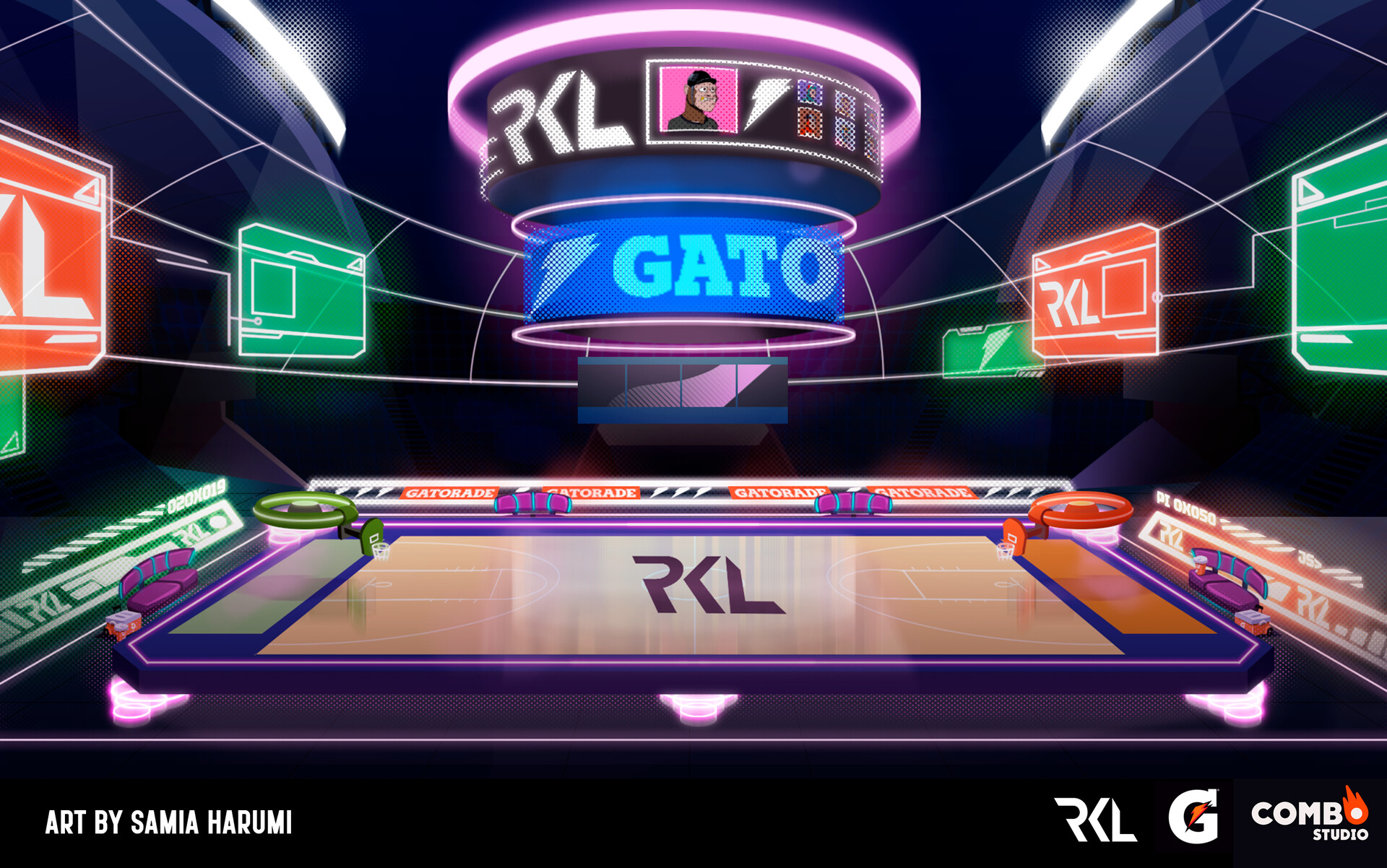 Samia Harumi - Background Layout - Gatorade x RKL