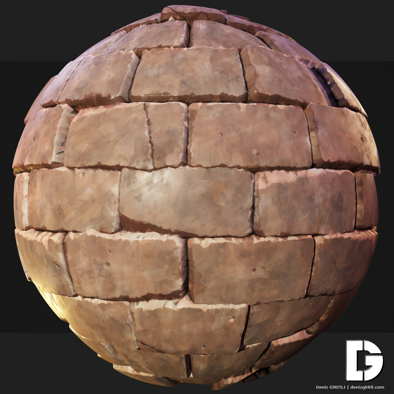 Deniz Giritli - Stylized Concrete Brick Wall Material - Substance Designer