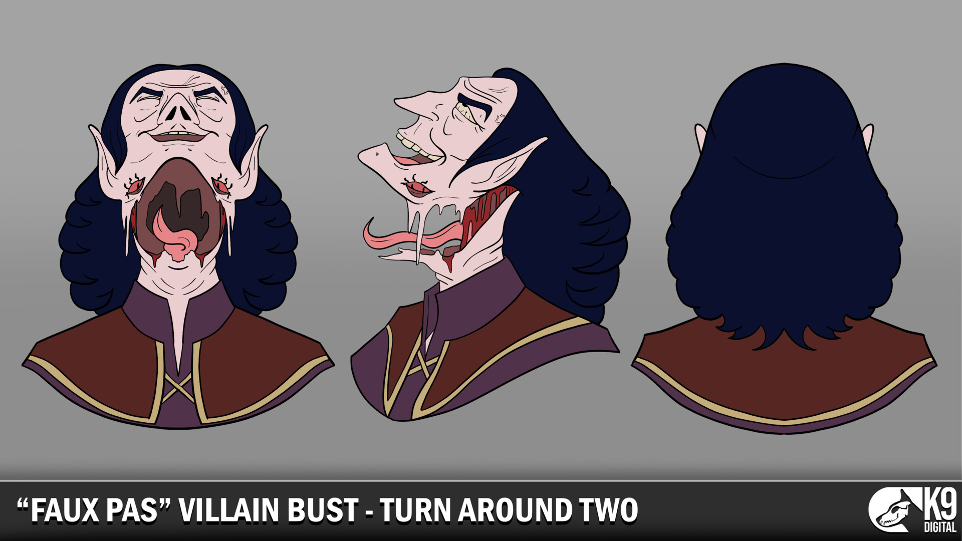 Edward Knight - K9 Digital External Art Test - Villain Bust