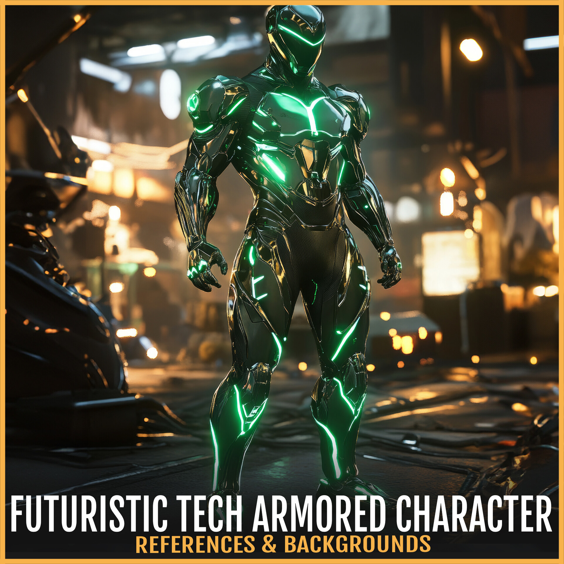 Artificial Dimension - 505 Futuristic Tech-Armored Character