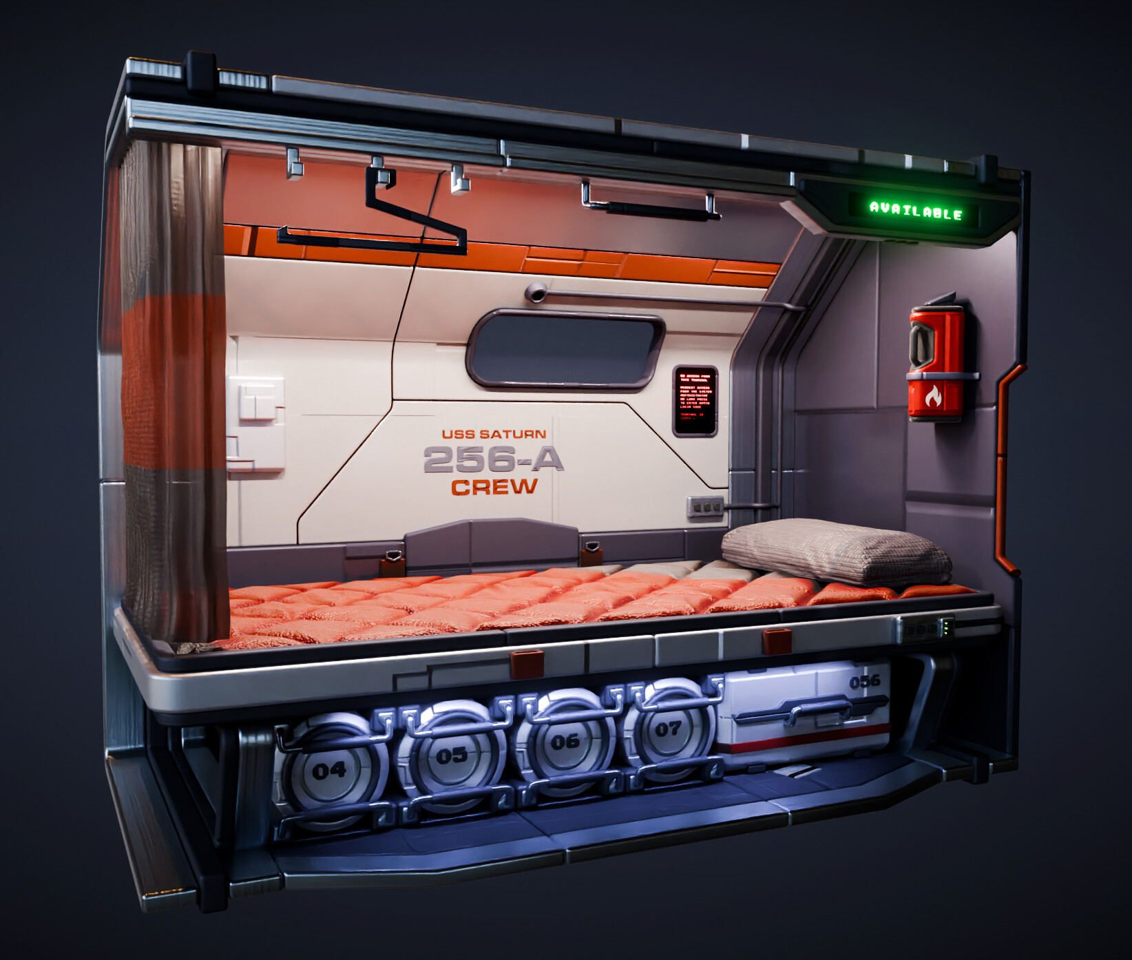 ArtStation - Sci-fi sleeping pod