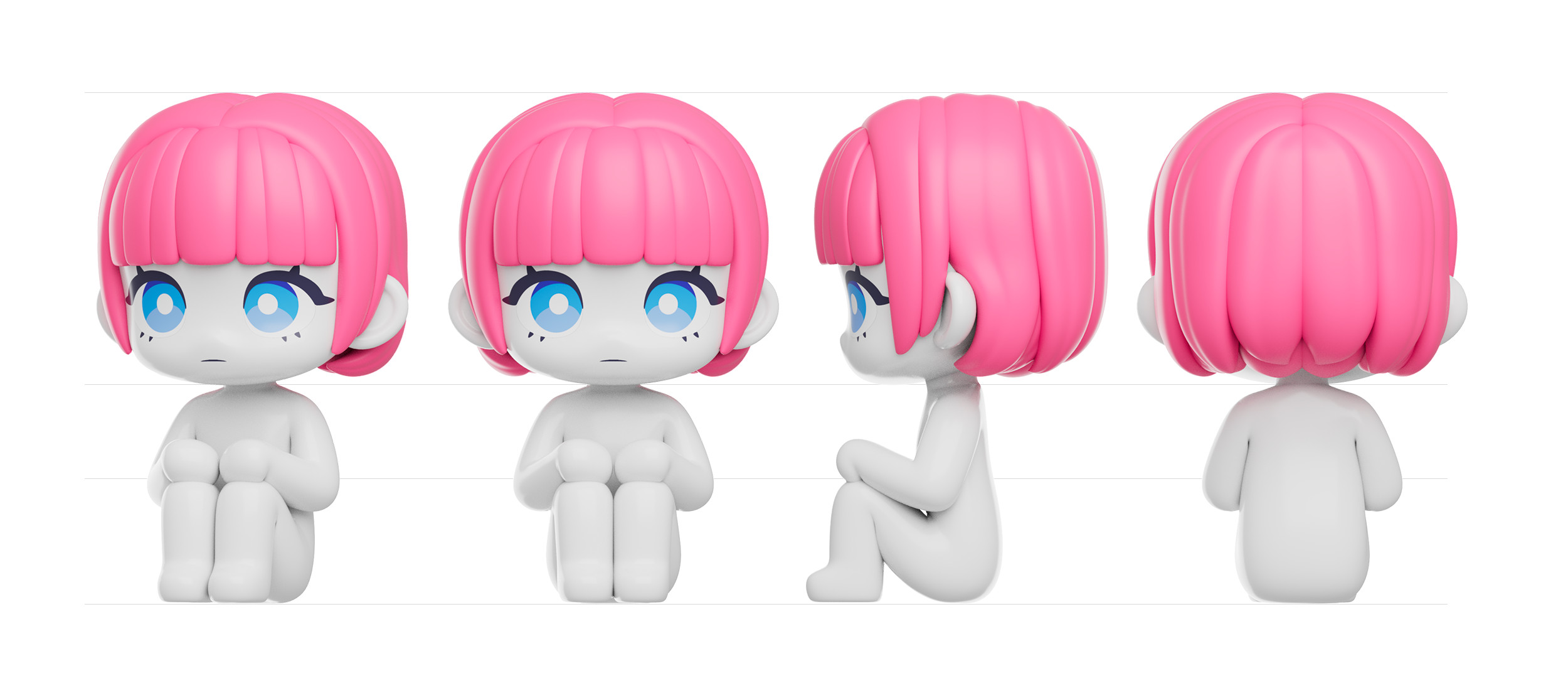 Jaeyeon Nam - Sitting Chibi Tutorial & Free 3D Model