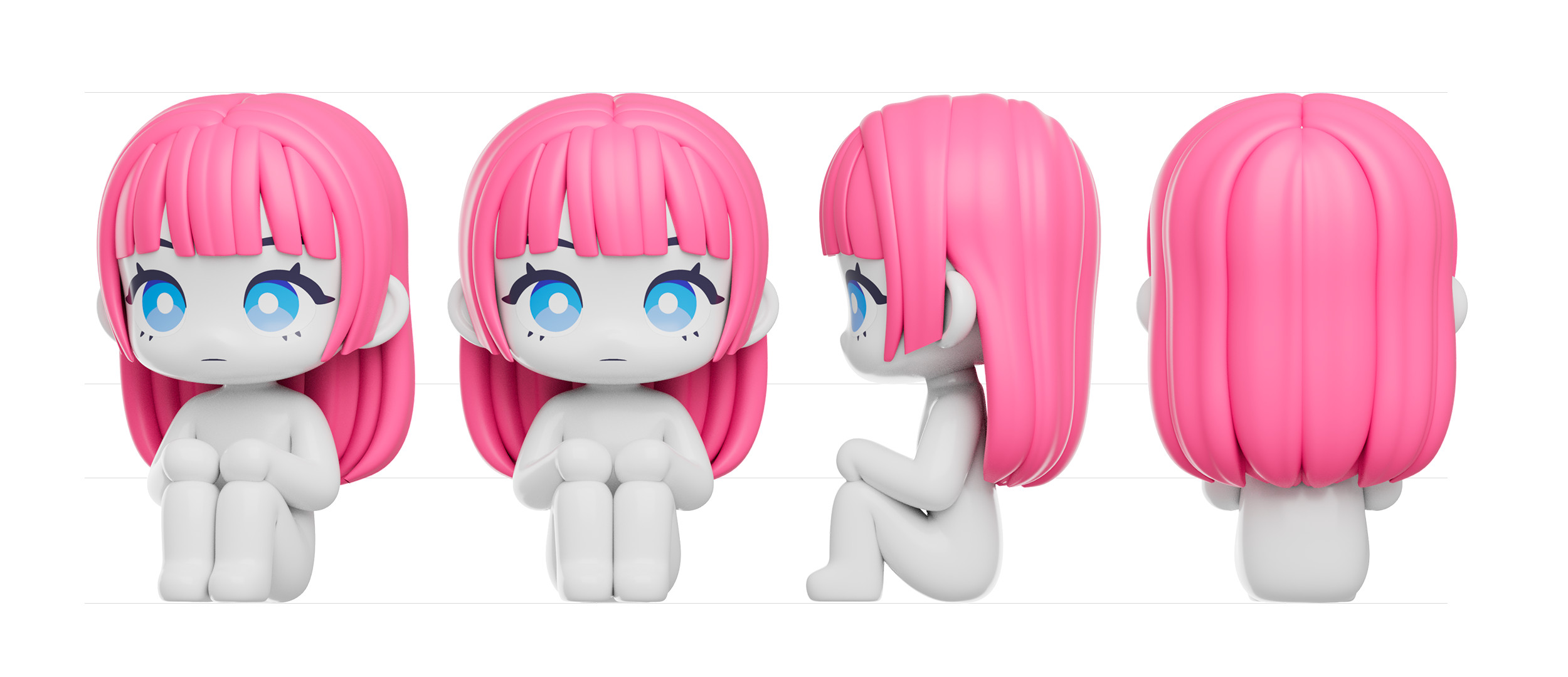 Jaeyeon Nam - Sitting Chibi Tutorial & Free 3D Model