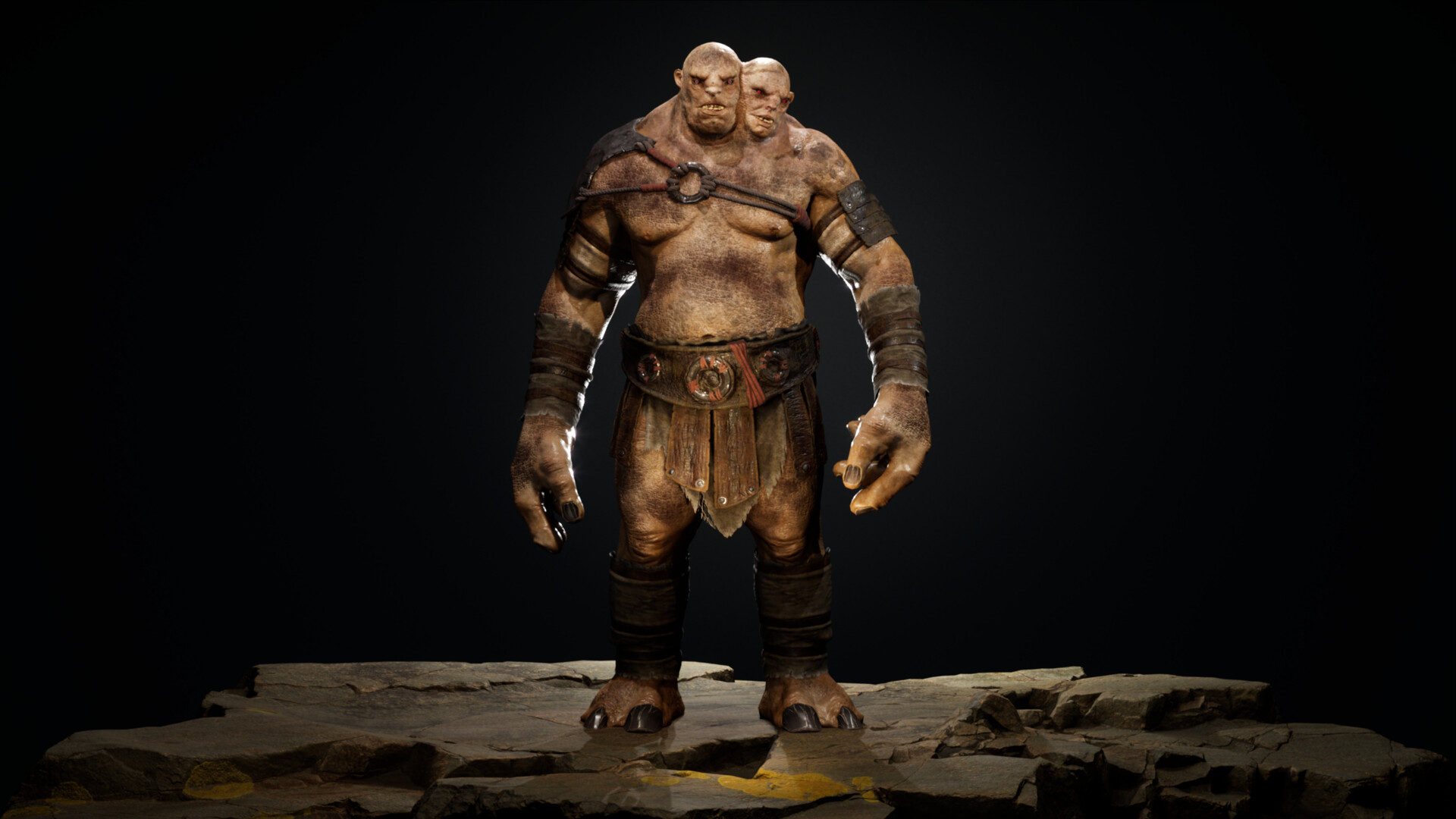 ArtStation - Two headed Troll
