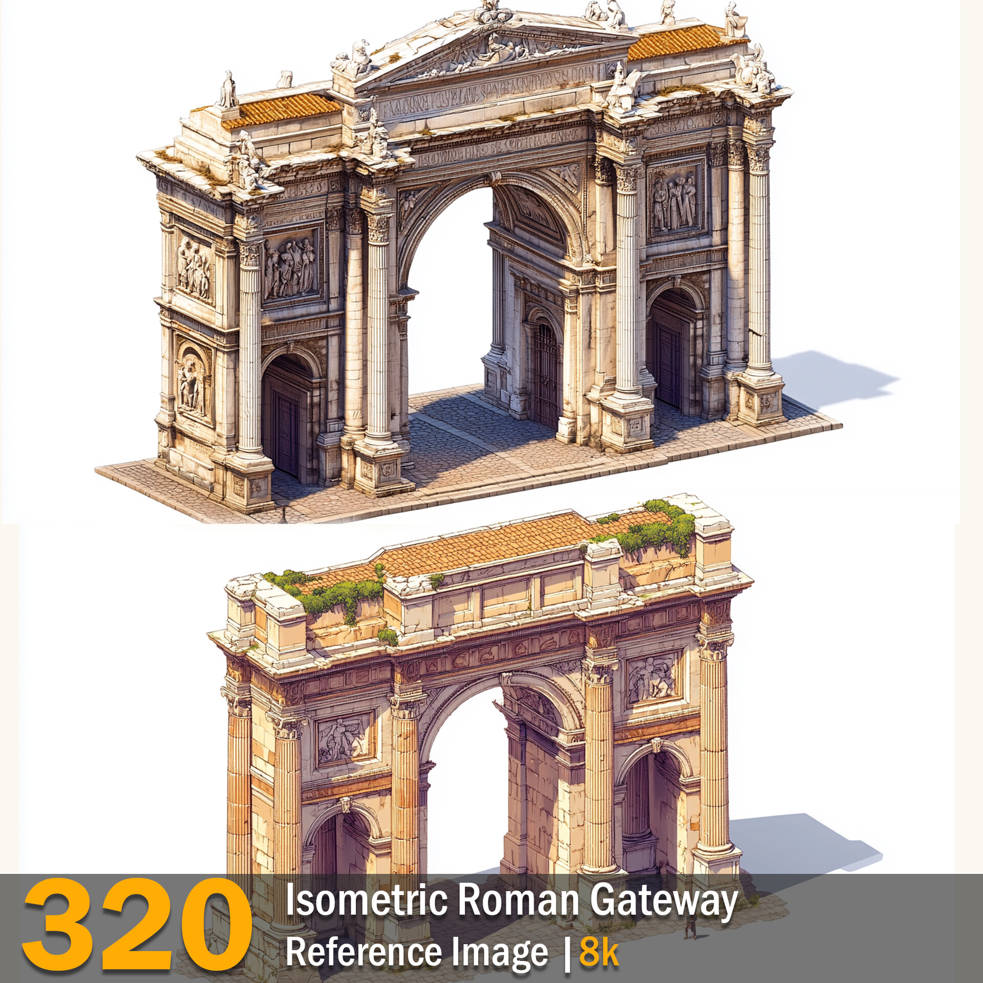 ArtStation - Isometric Roman Gateway | Reference Images | 8K