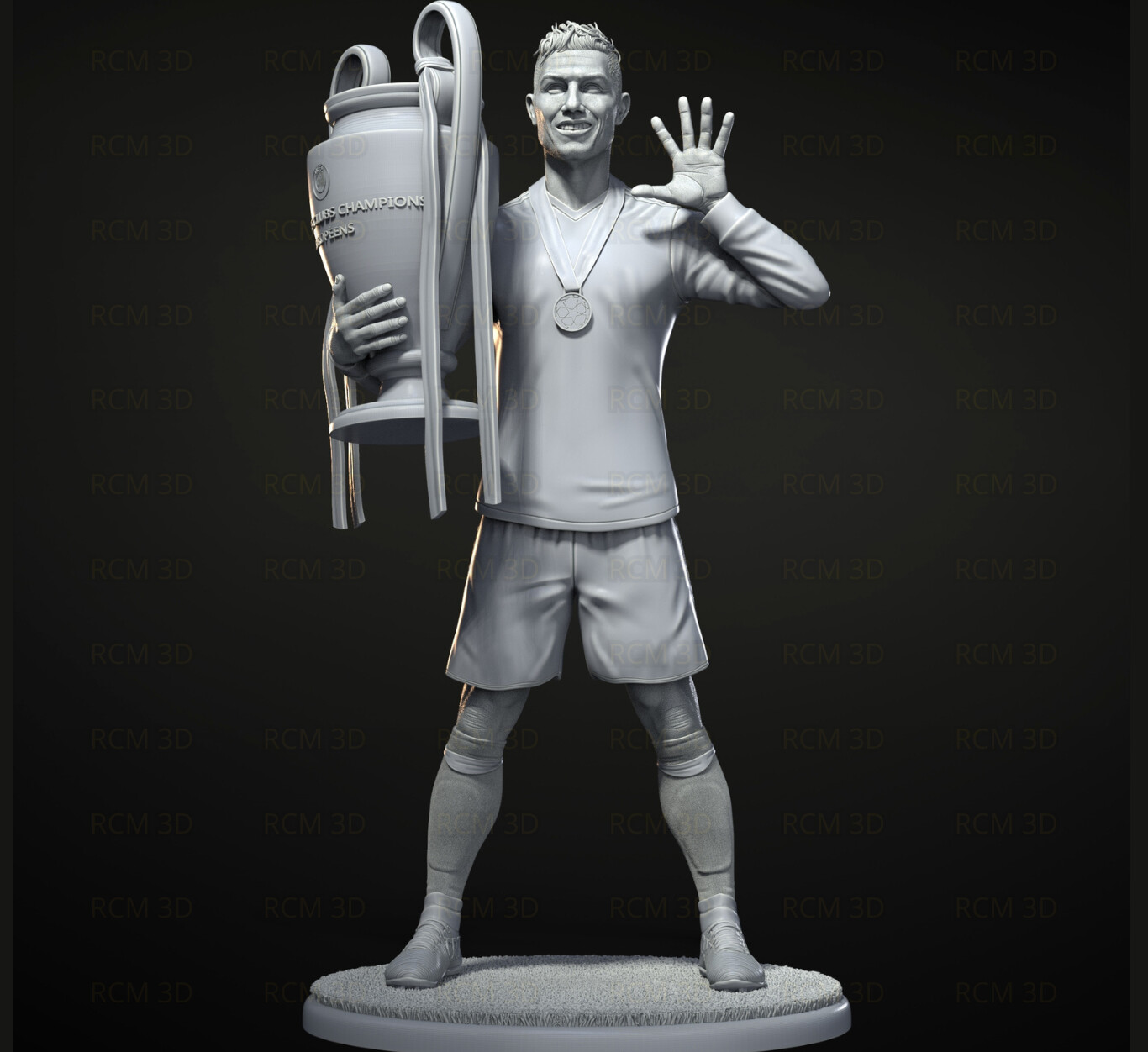 ArtStation - Cristiano Ronaldo CR7 Champion statue