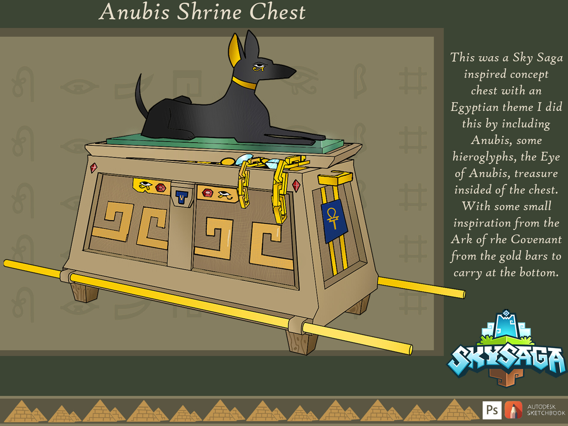 ArtStation - Egyptian Themed Chest Concept Art, SkySaga Inspired