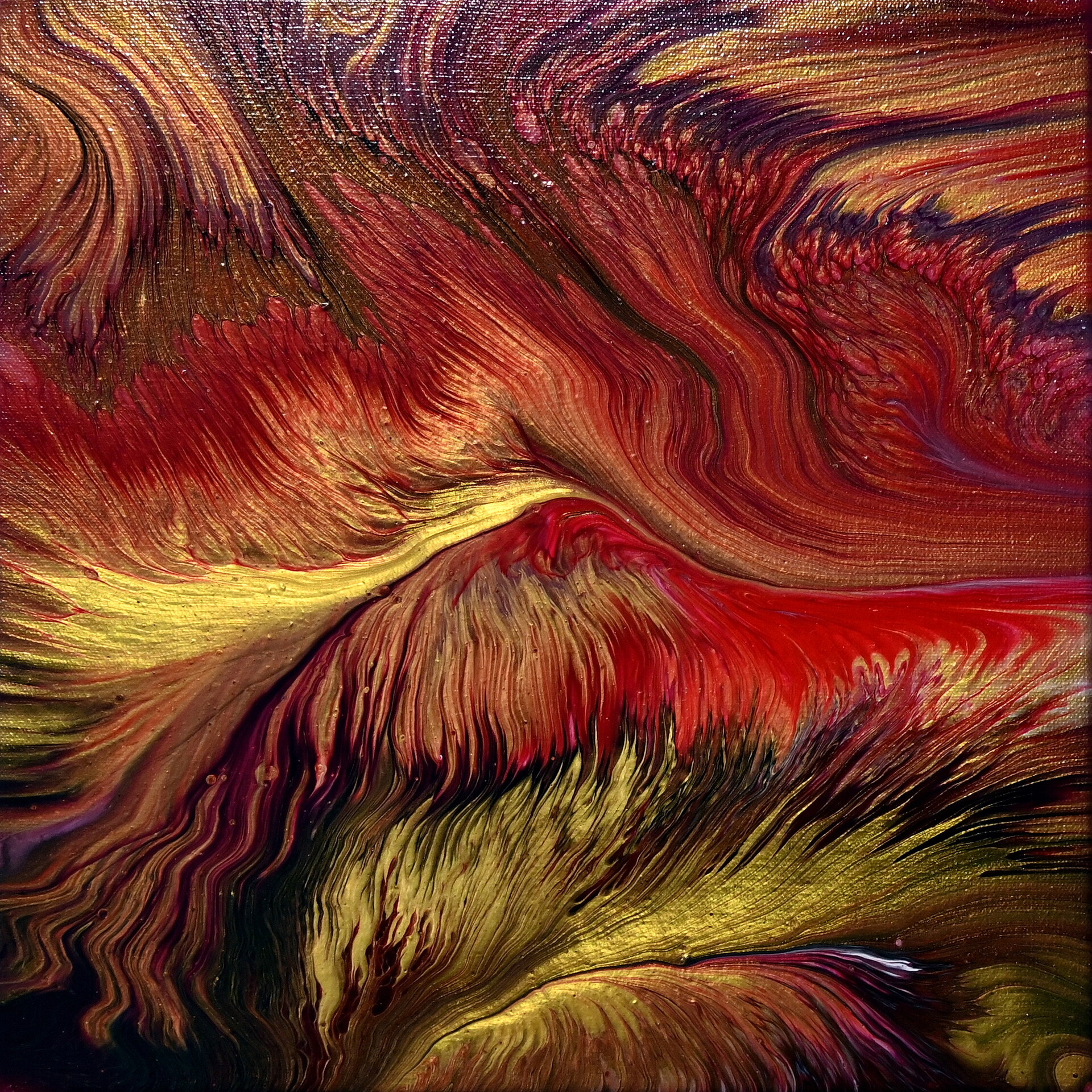 Fiona Art - 🔥🎨 Phoenix Rising: Stunning Acrylic Pour from Leftovers and ...