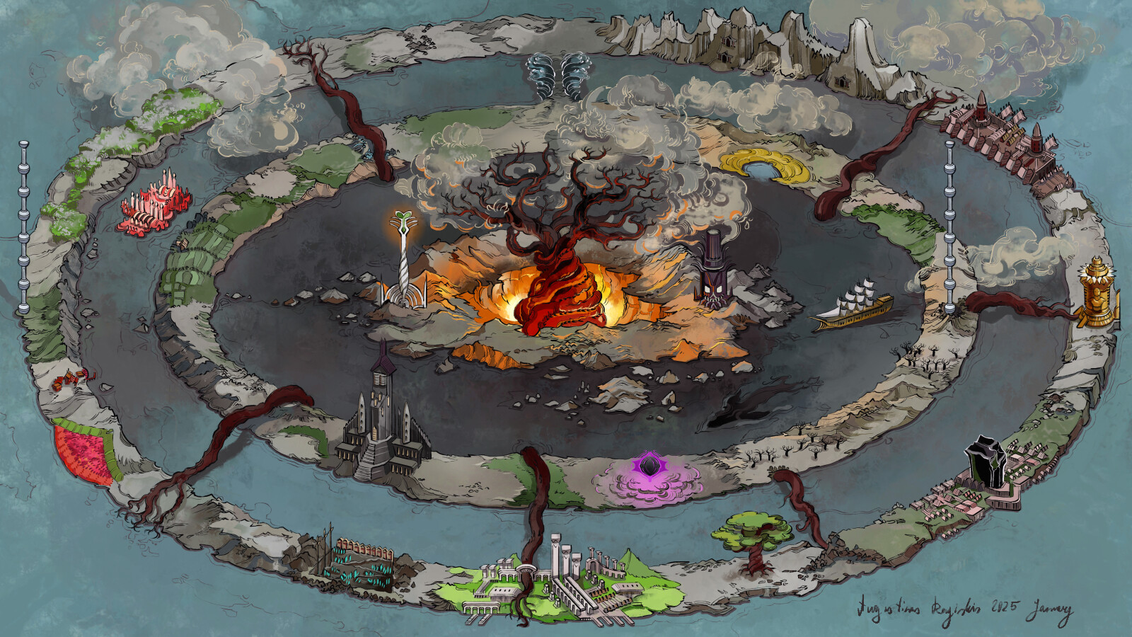 Augustinas Raginskis - Burning Tree Hellscape Map