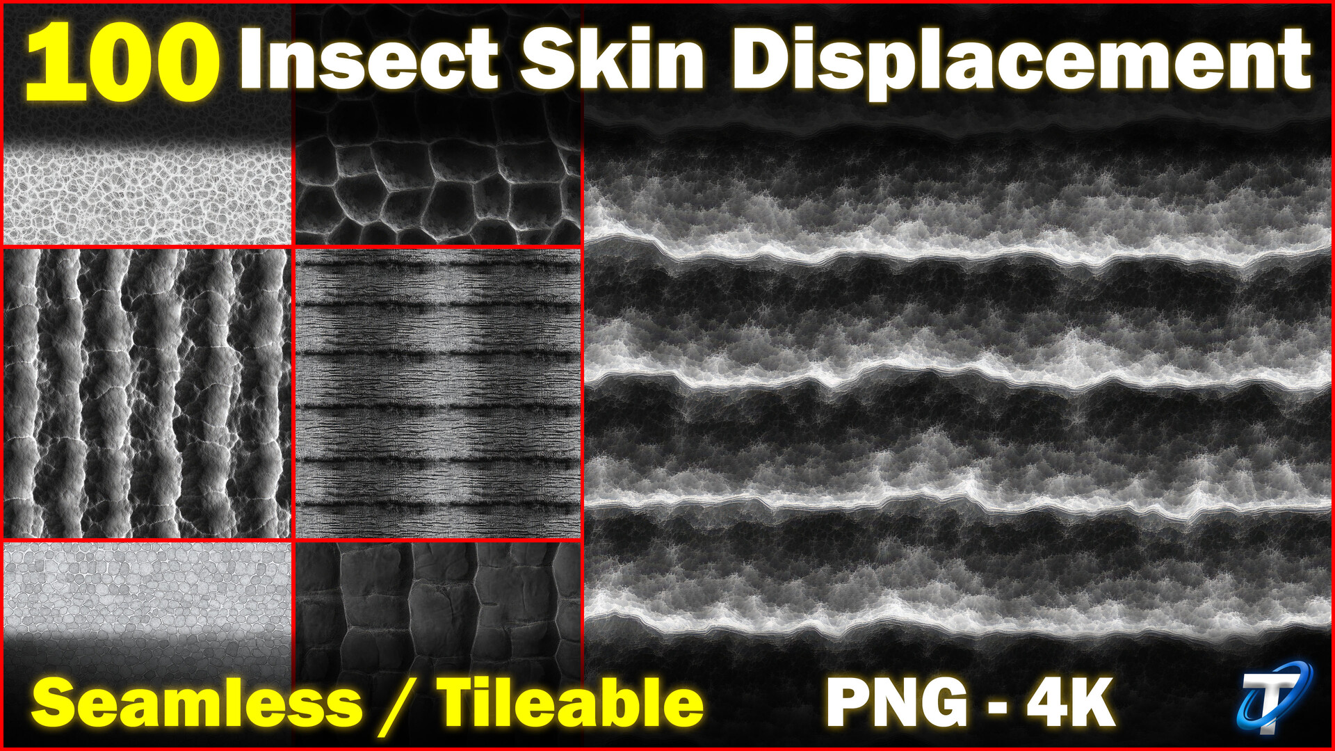 T - World - 100 Ultra High-Quality Insect Skin Displacements / Insect ...