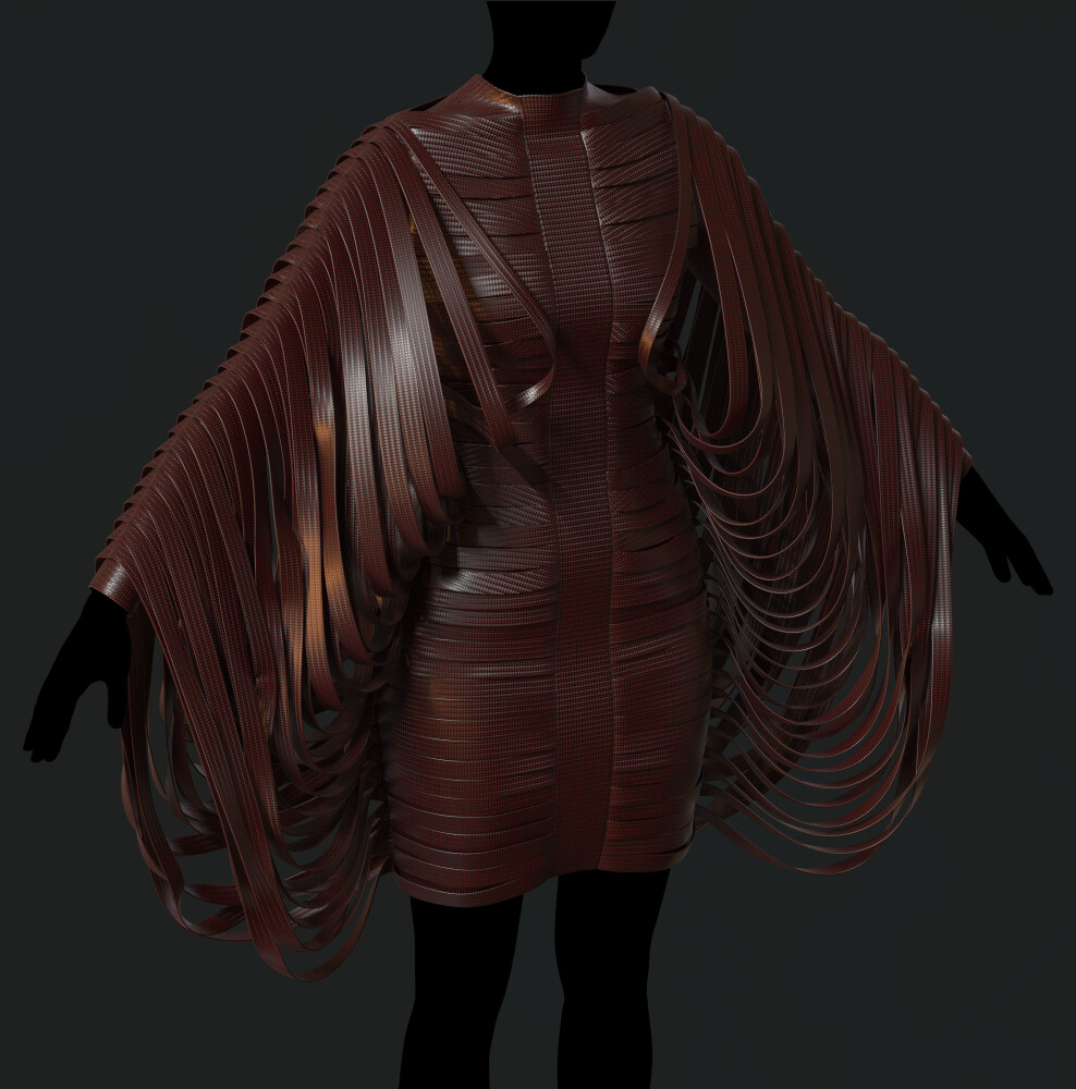 ArtStation - 3D Leather Dress