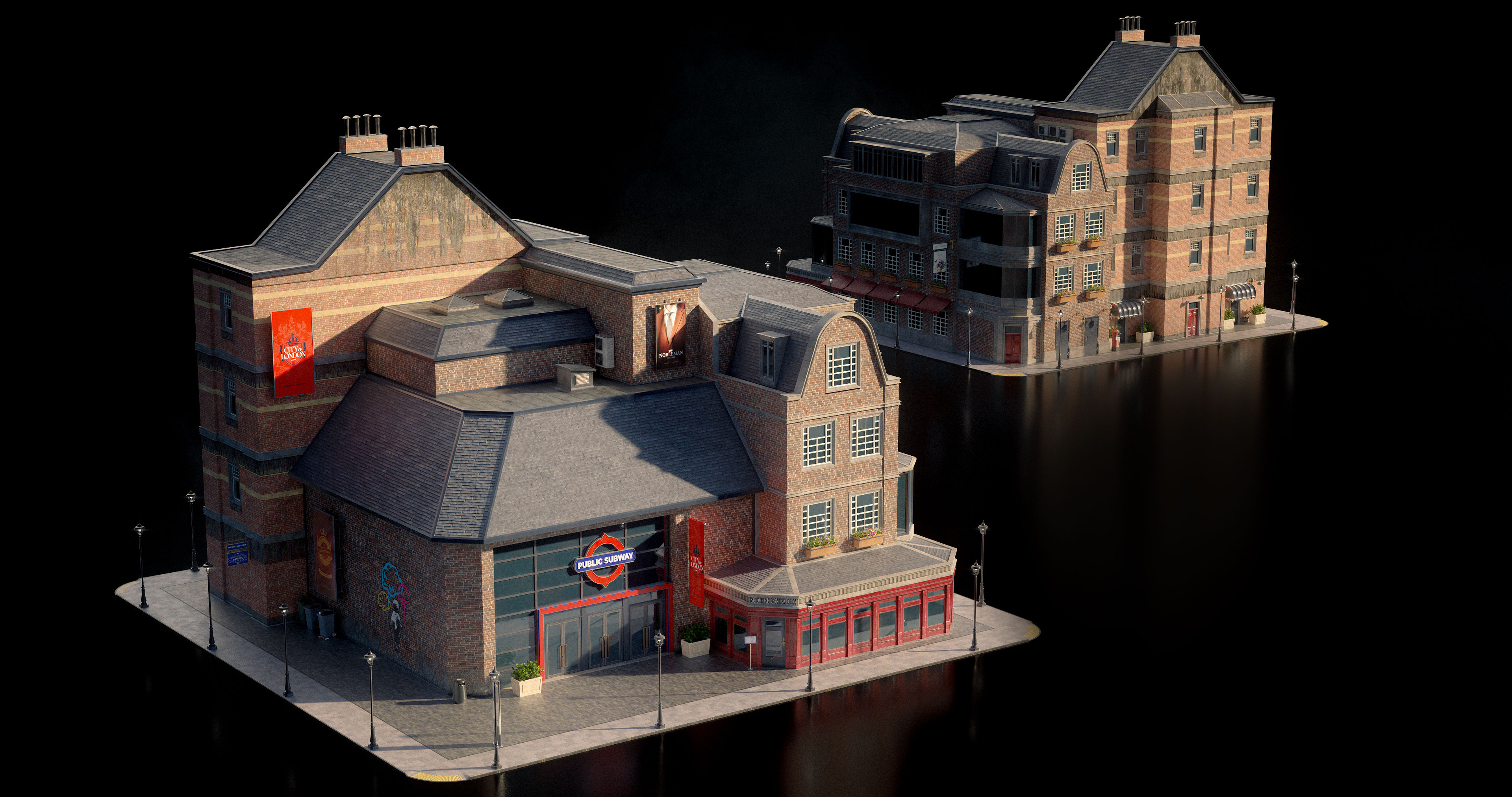 KitBash3D - "London" - 3D Models and Materials Kit