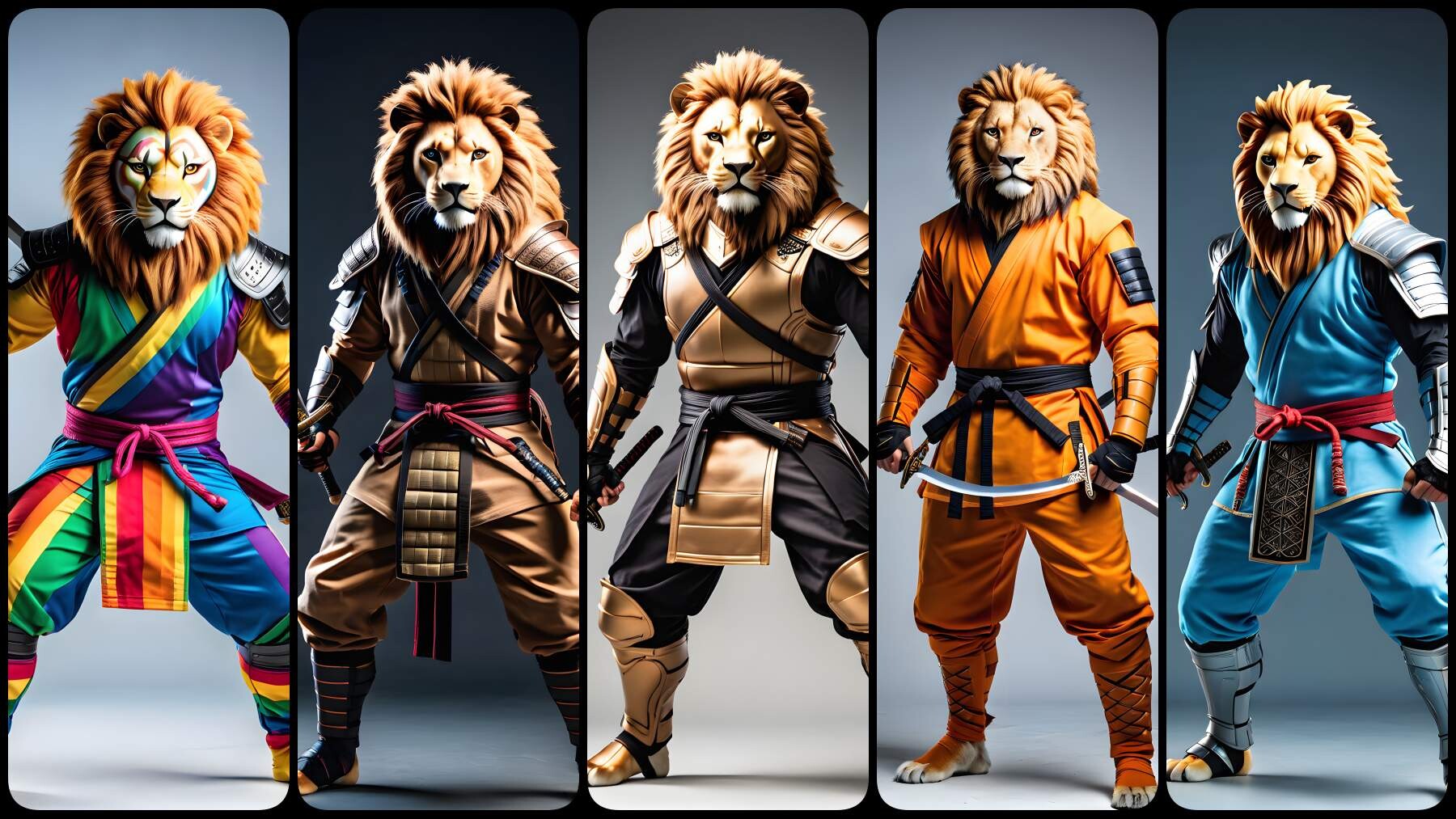 ArtStation - +330 Ninja Lions | 4K | 3D Stylized Vol.134