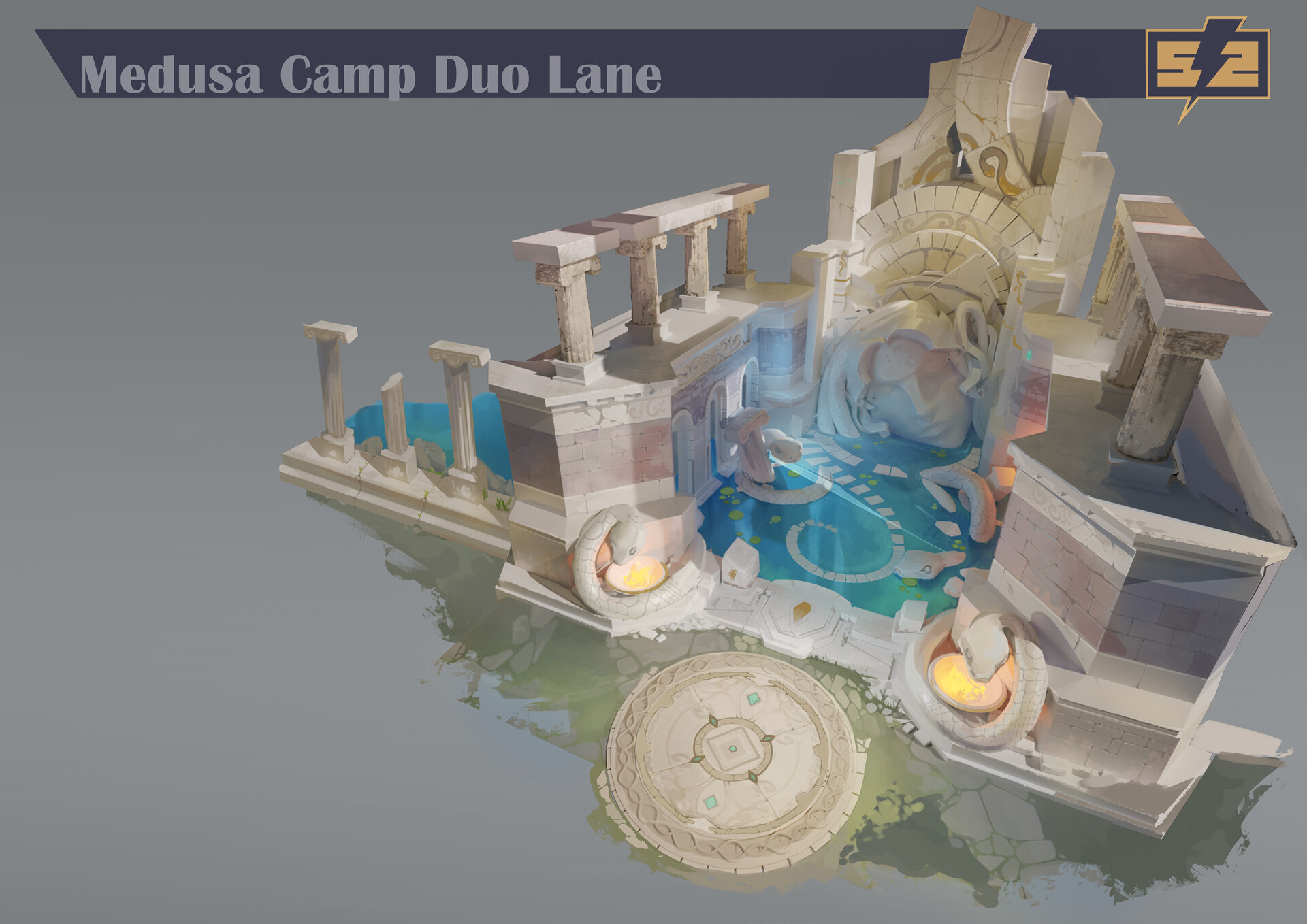 ArtStation - Medusa Camp - Smite 2