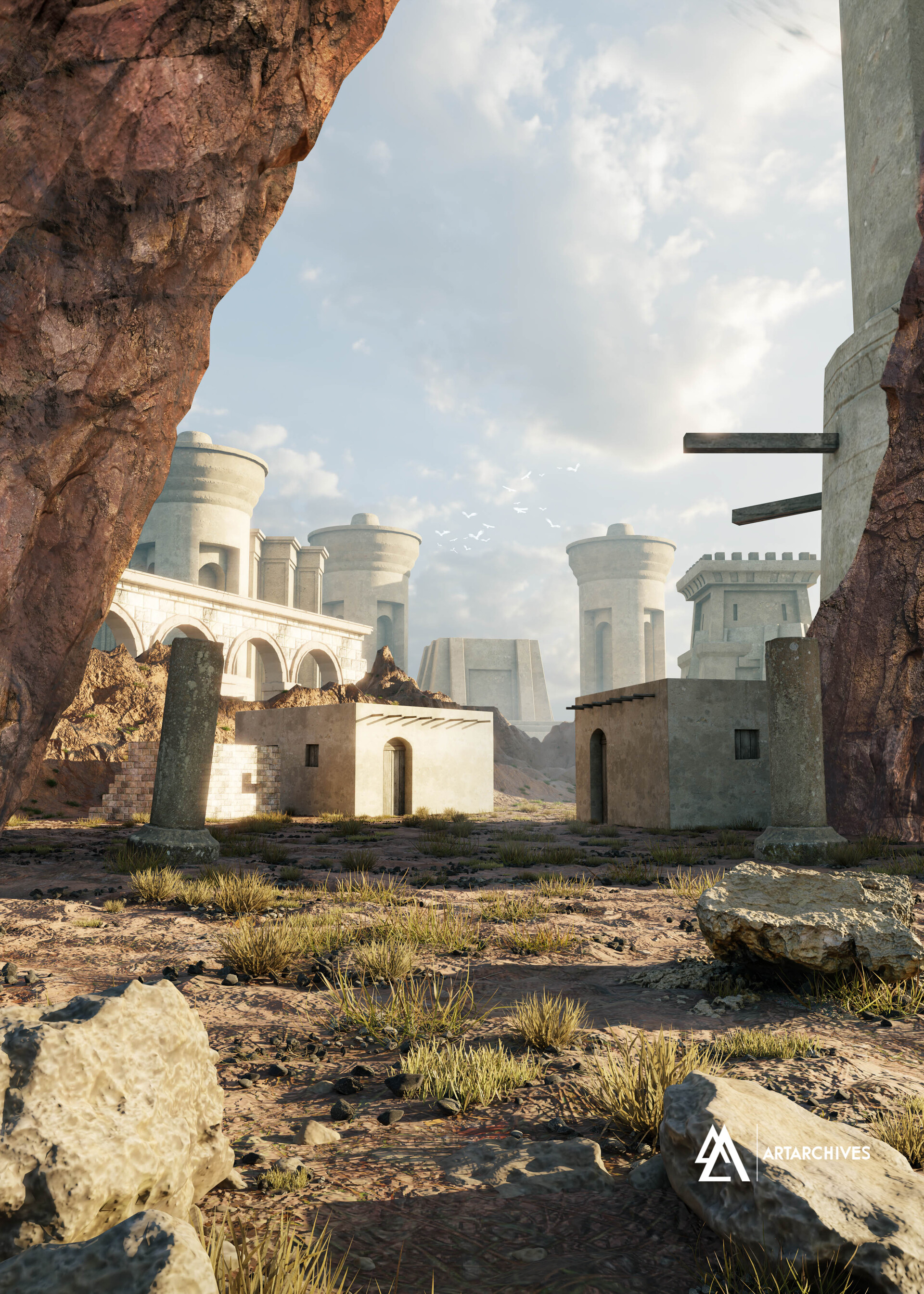 ArtStation - Hidden Rock Village