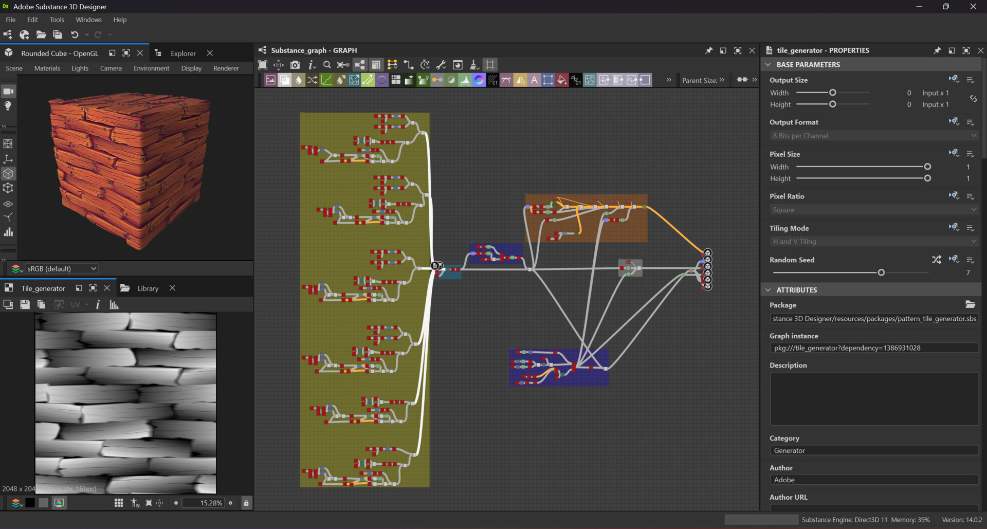 Ofir Osherov - Stylized Wood Planks Tiles - Substance Designer