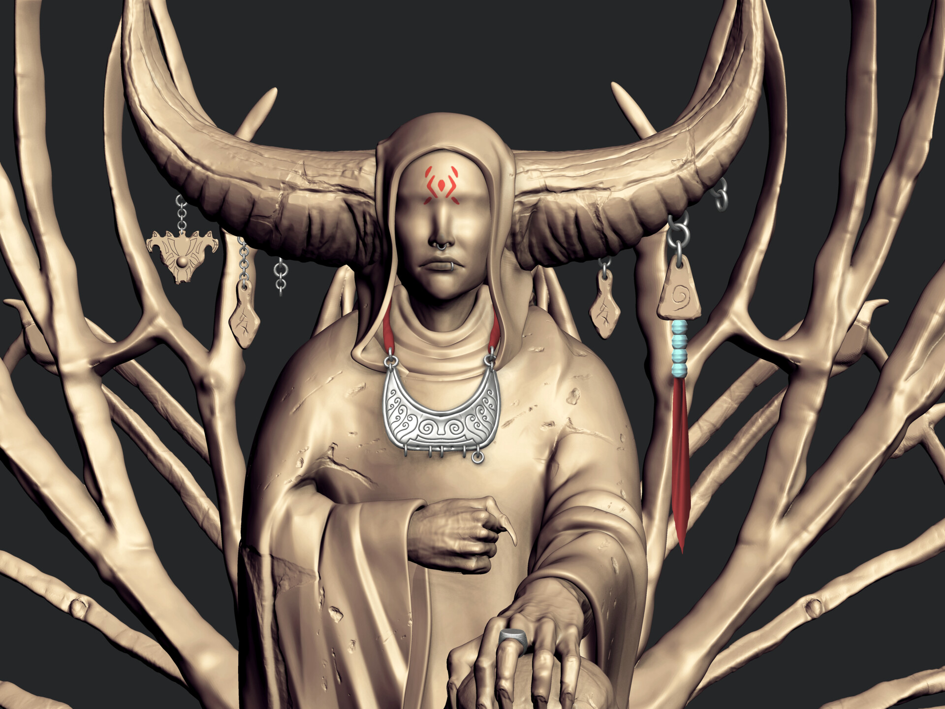 ArtStation - soul keeper statue (Work in Progress)