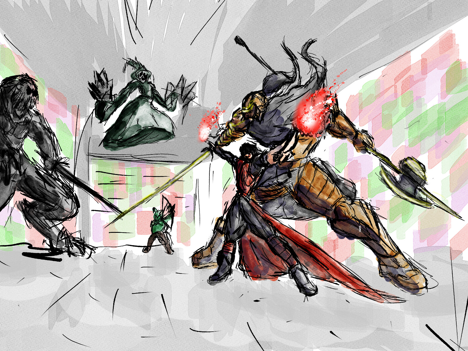 ArtStation - Dnd battle