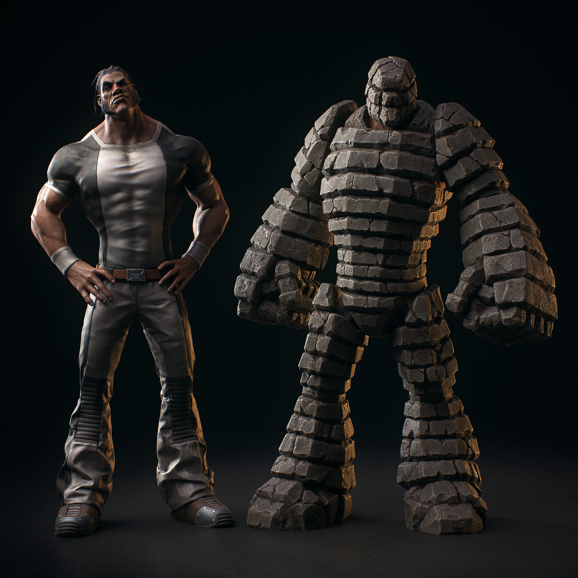 ArtStation - Character "Asteroid" game "Kiborg"